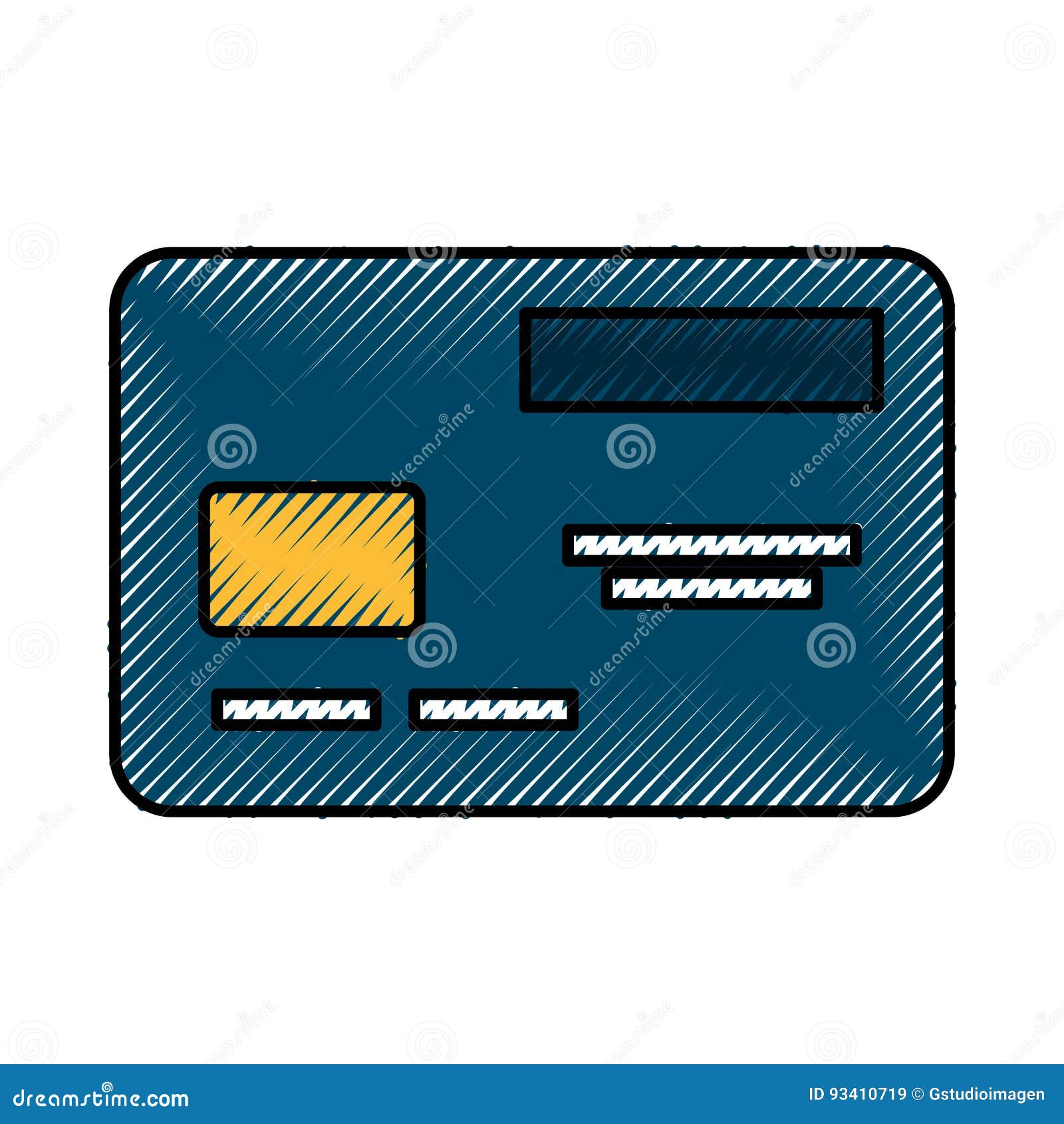Scribble Credit Card Cartoon Stock Vector - Illustration of object ...