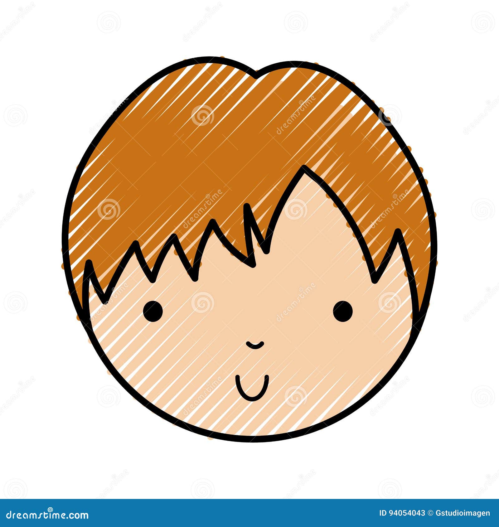 Scribble Cute Little Boy Face Stock Vector - Illustration of lifestyle ...