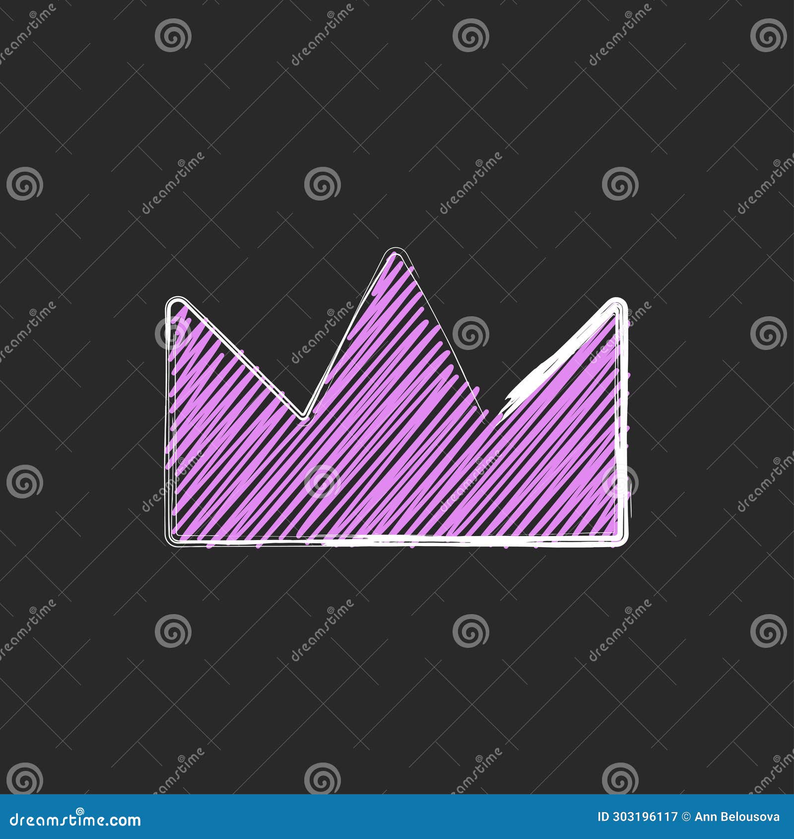 Scribble Doodle Crown Scratches , Collage Style Infographics with Neon ...