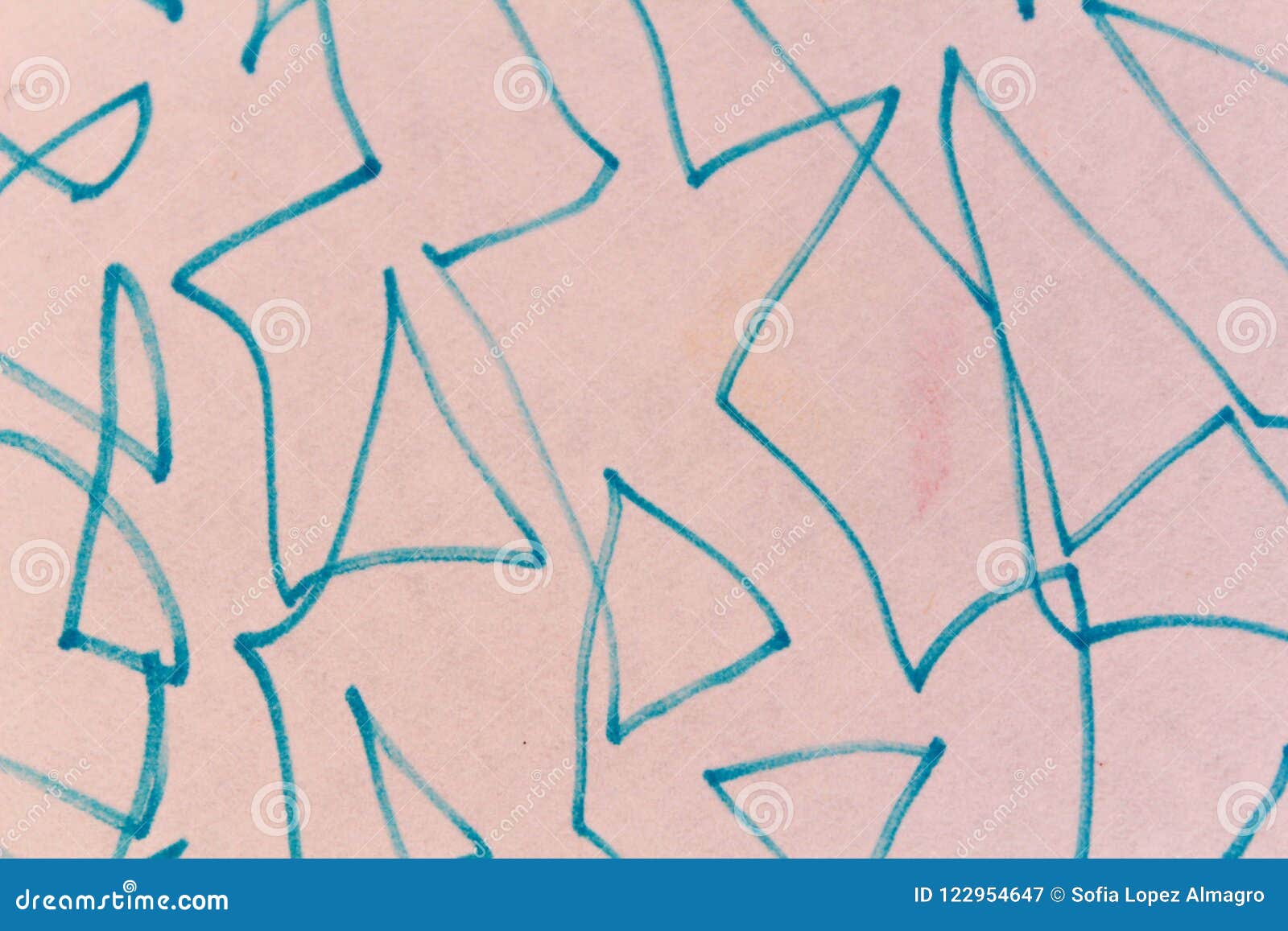 Scribble Drawing in Blue stock image. Image of background - 122954647