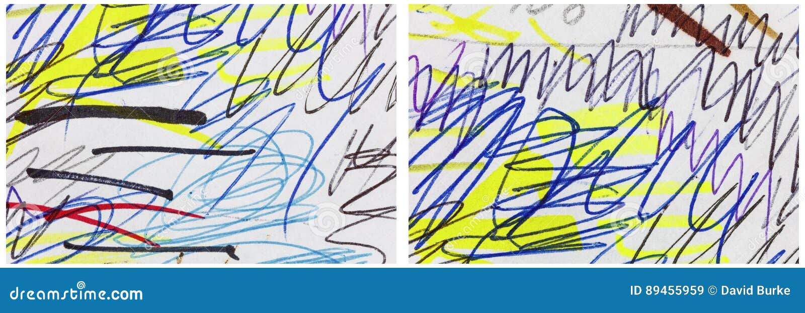 Scribble Drawing Unique Background Collage Stock Illustration ...