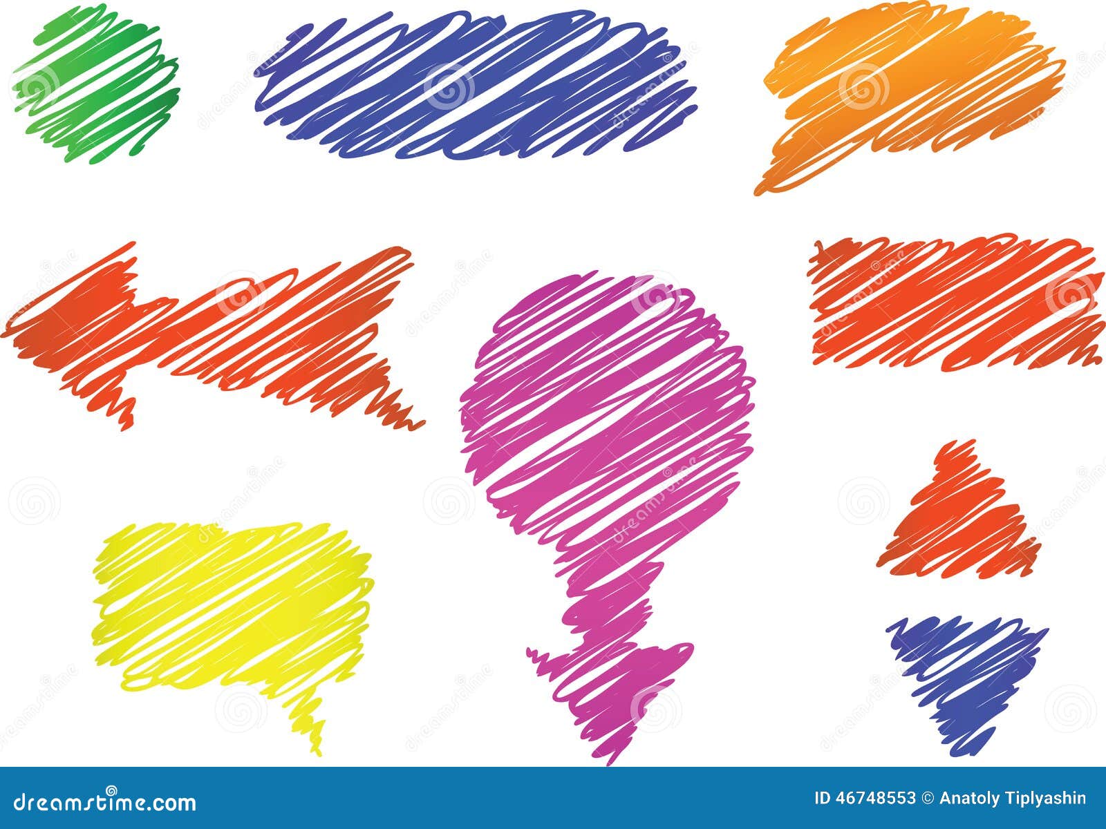 Scribble figure stickers stock vector. Illustration of bright - 46748553