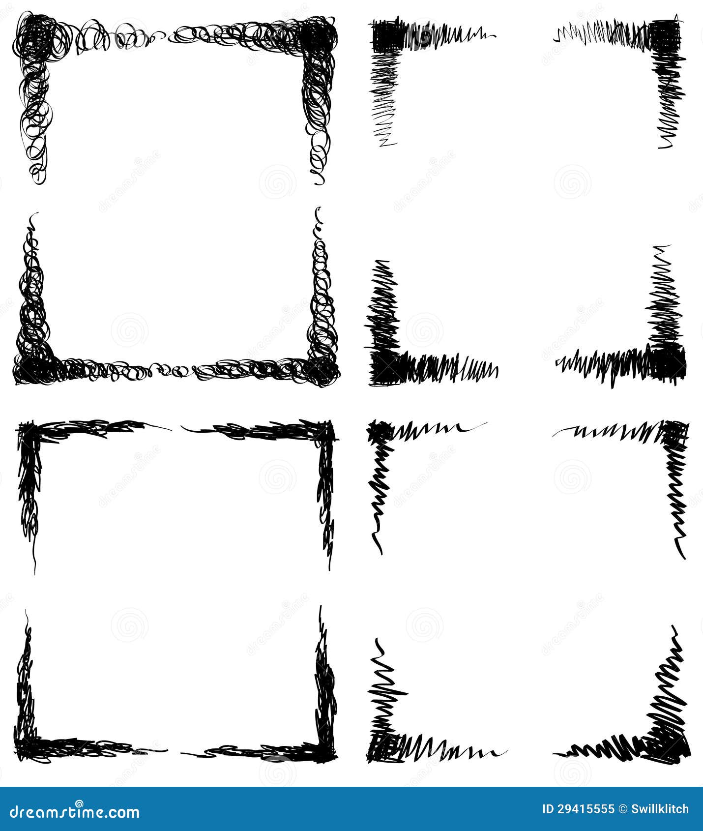 Scribble frames stock vector. Illustration of grungy - 29415555