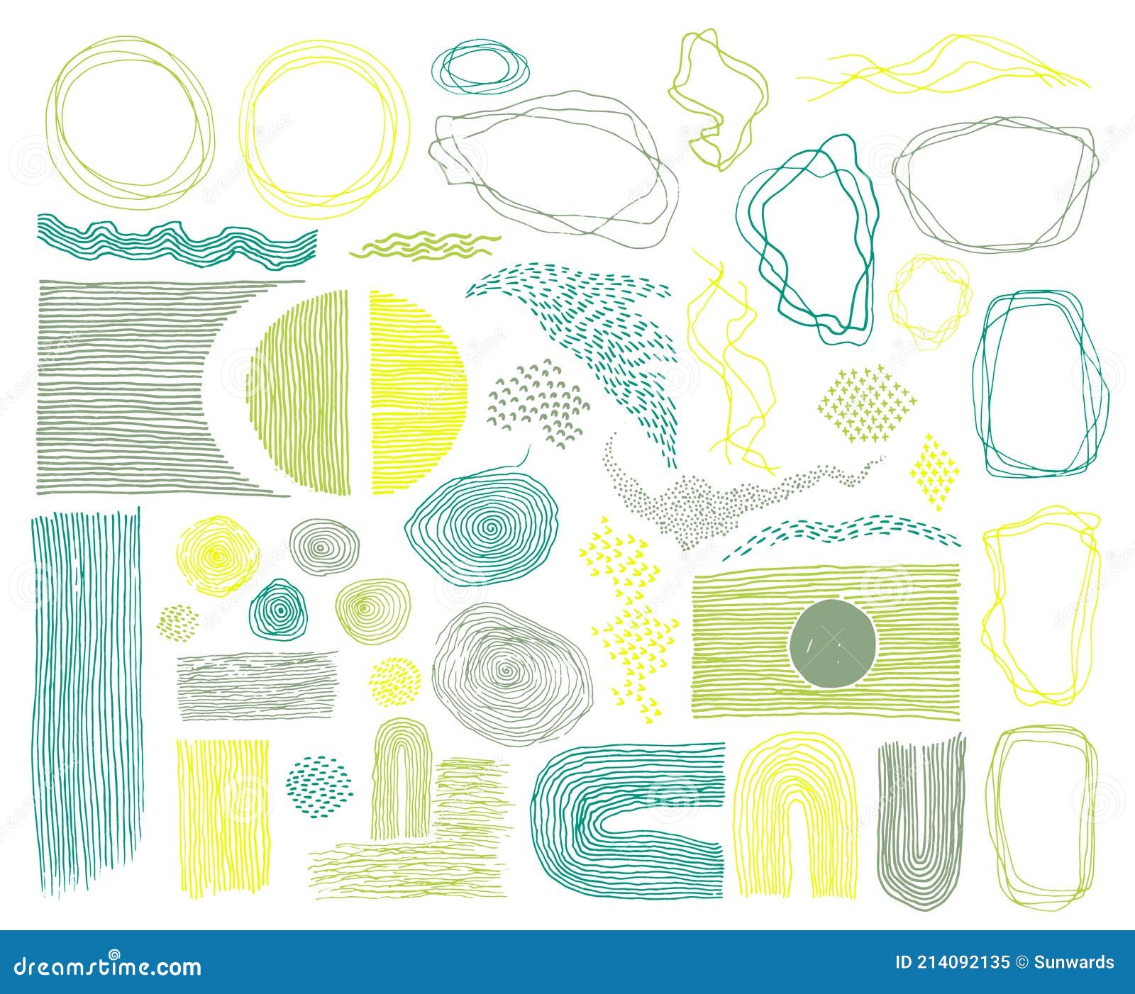 Scribble Frames, Lines and Dots Texture Backgrounds Vector Collection ...