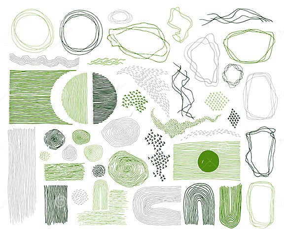 Scribble Frames, Lines and Dots Texture Backgrounds Vector Collection ...