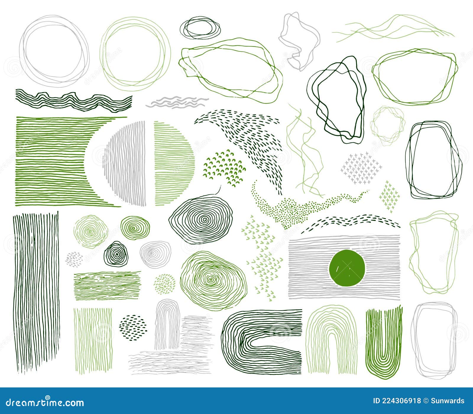 Scribble Frames, Lines and Dots Texture Backgrounds Vector Collection ...