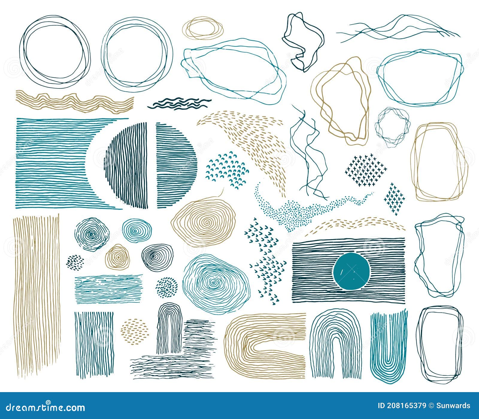 Scribble Frames, Lines and Dots Texture Backgrounds Vector Collection ...