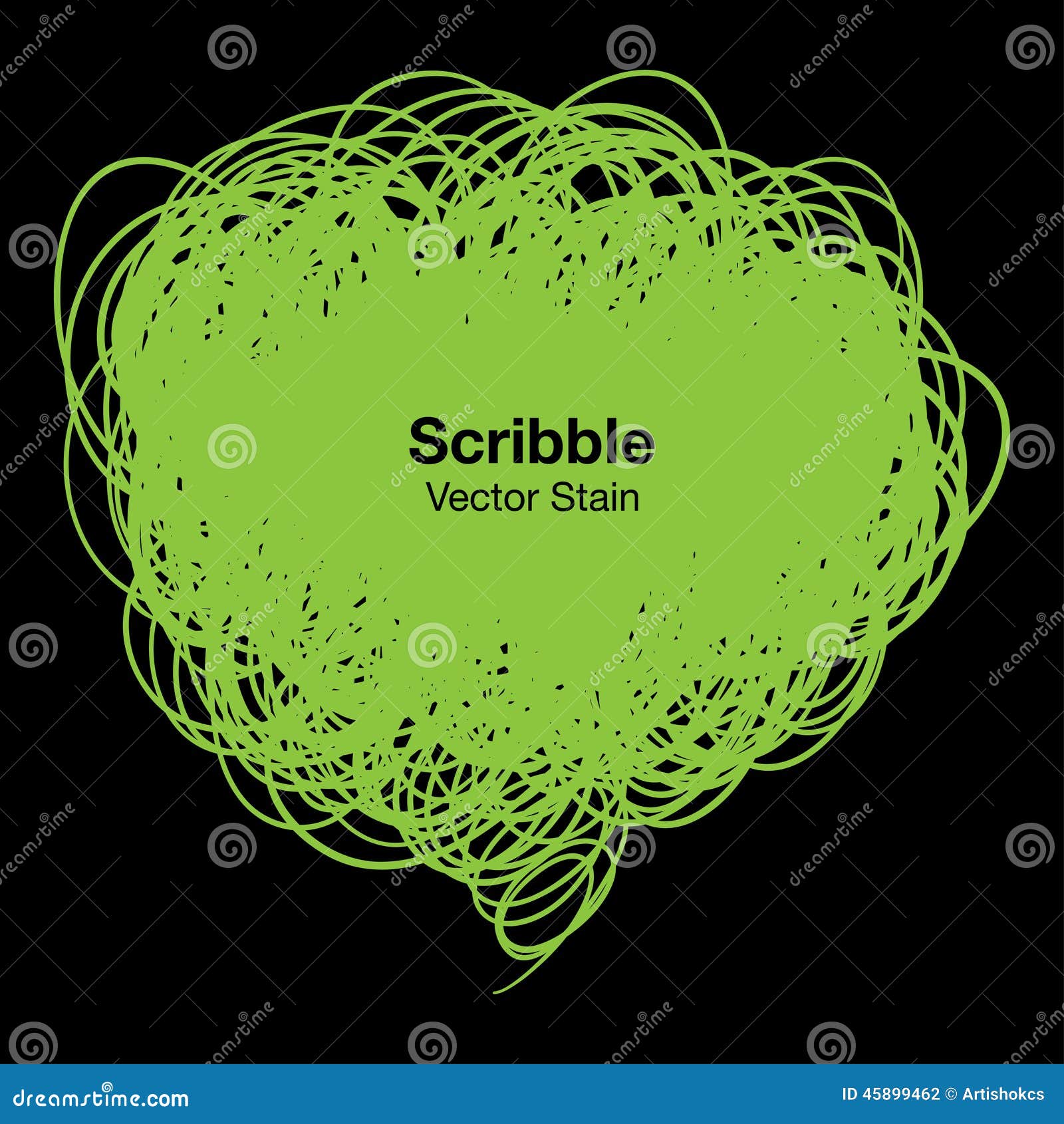 Scribble green bubble stock vector. Illustration of blot - 45899462