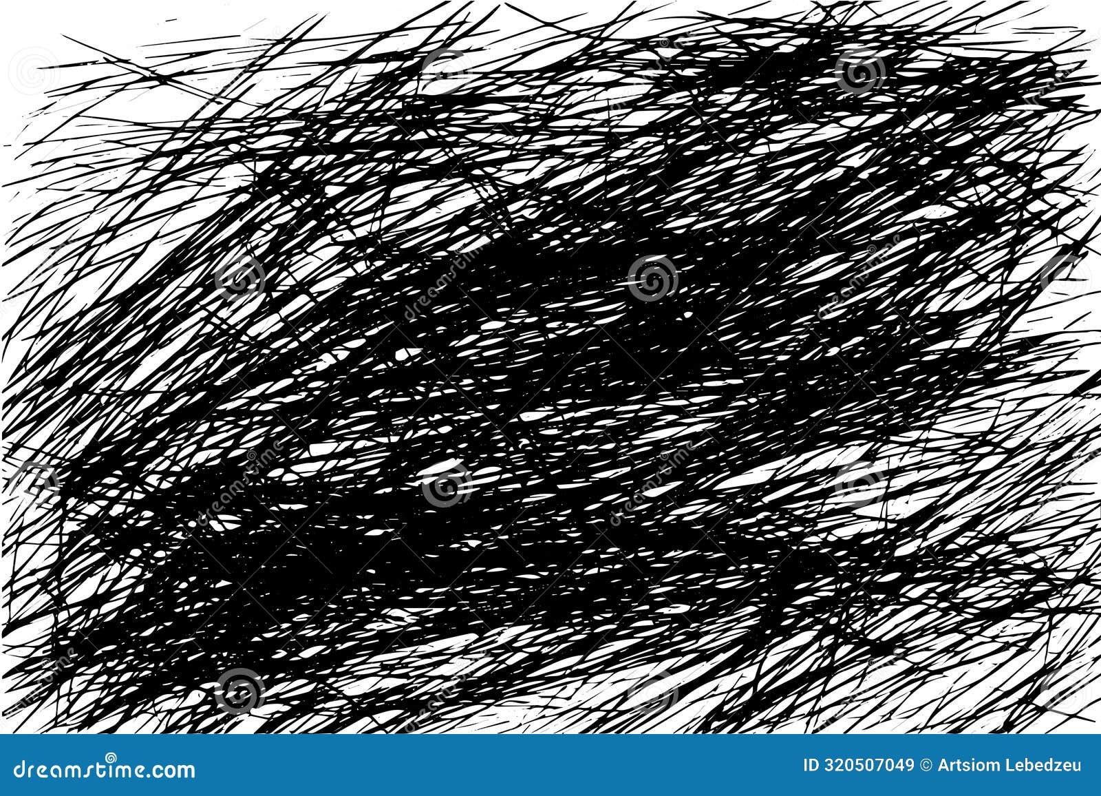 Scribble Grunge Texture. Square Abstract Background Design. Line Vector ...
