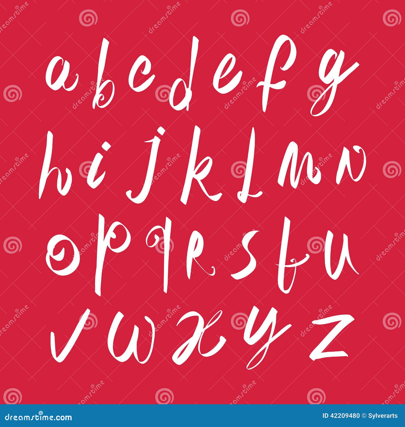 Scribble Handwritten Font, Vector Brushed Alphabet. | CartoonDealer.com ...