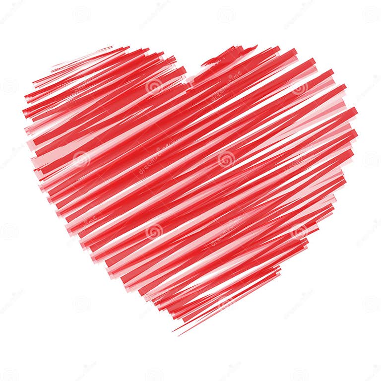 Scribble Heart stock vector. Illustration of adoration - 11848401