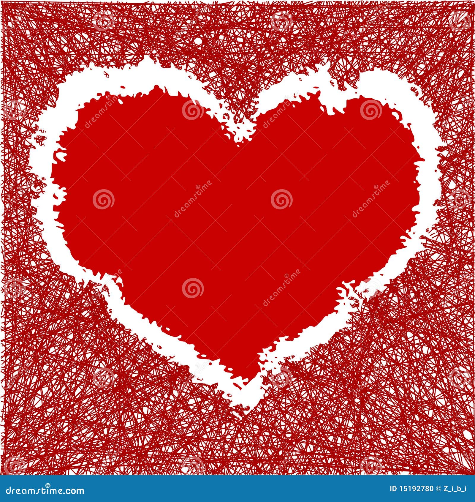 Scribble heart stock vector. Illustration of rough, grunge - 15192780
