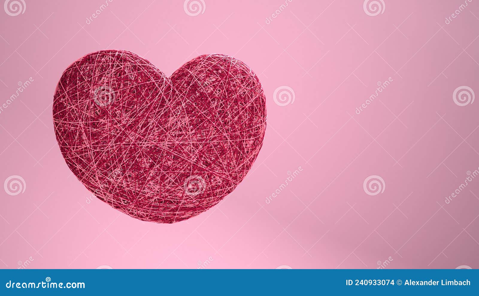 Scribble Heart Pink Background Stock Illustration - Illustration of ...