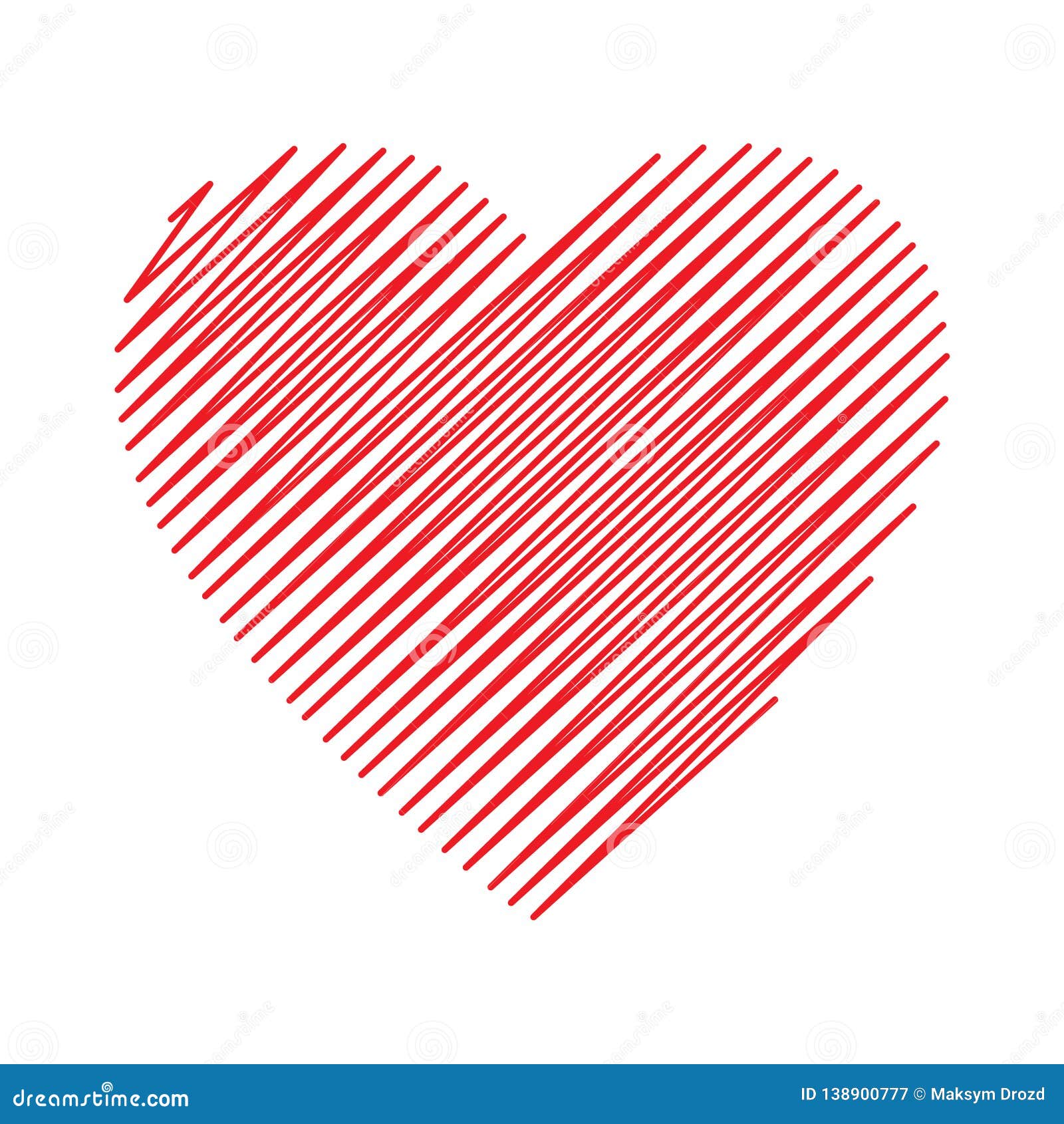 Scribble Heart Cartoon Vector | CartoonDealer.com #8285503