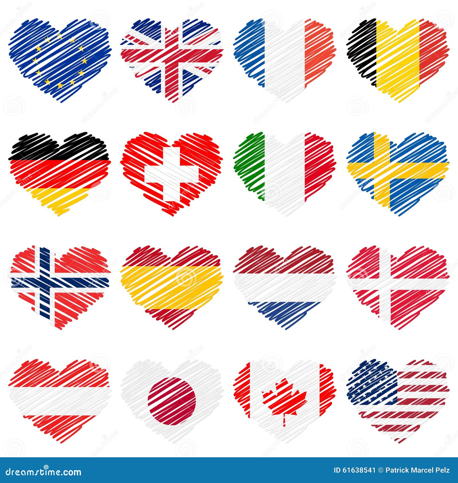 Country Flags Hearts Stock Illustrations – 637 Country Flags Hearts ...