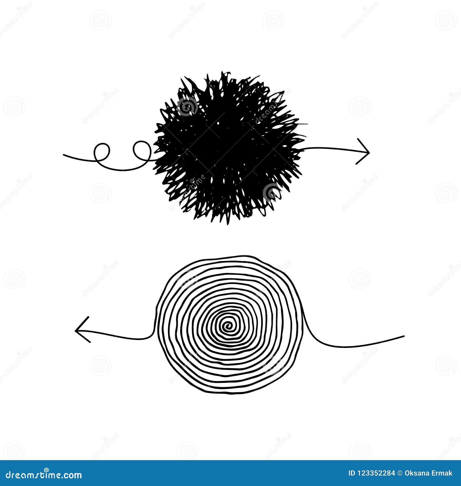 Scribble Insane Arrows stock illustration. Illustration of abstract ...