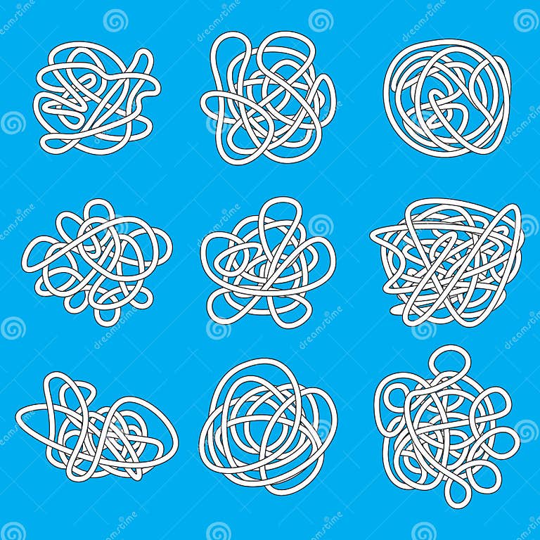 Scribble Loop Line. Vector Design Elements Set. Stock Vector ...