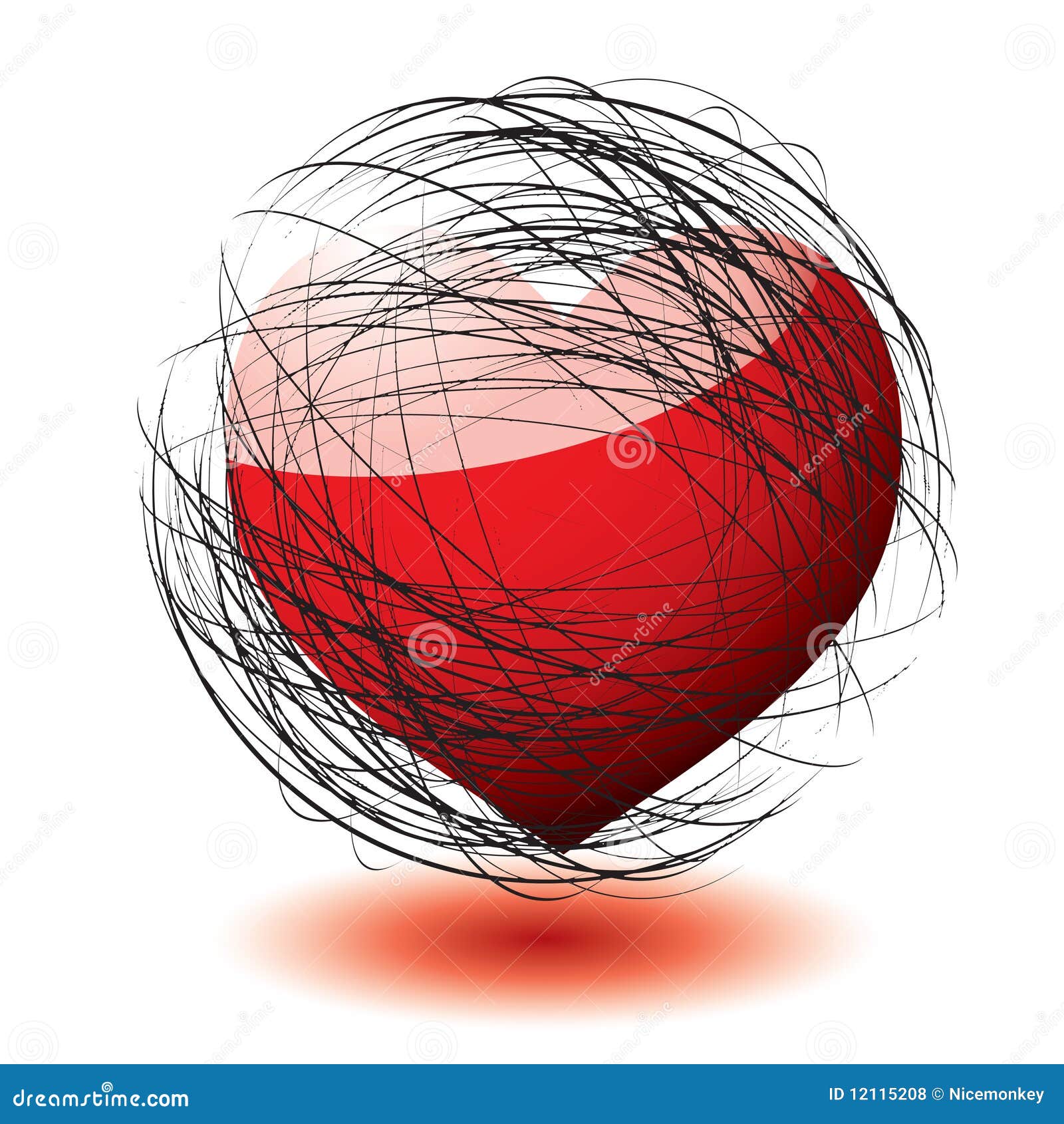 Scribble love stock illustration. Illustration of grunge - 12115208