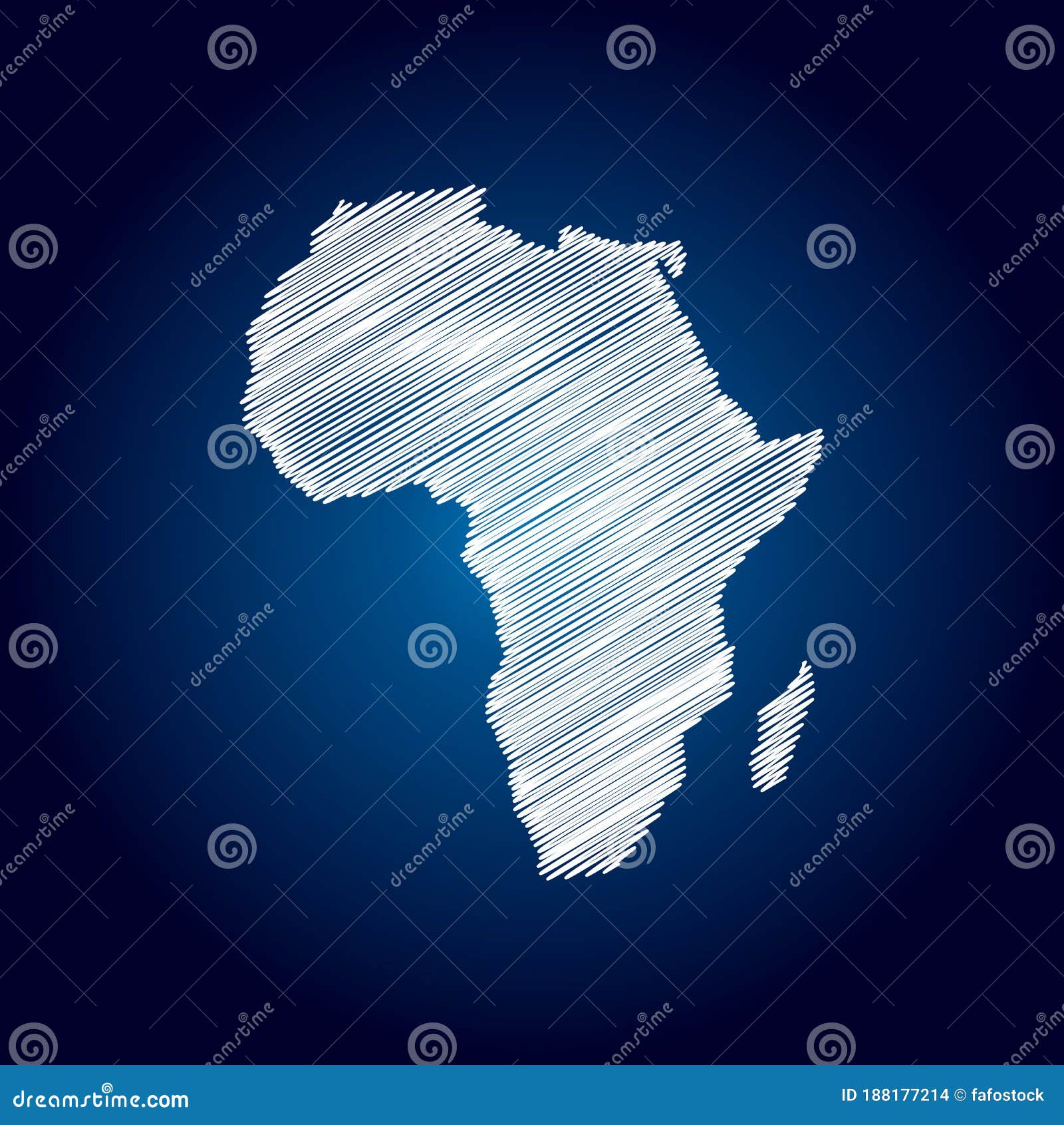 Scribble Map of Africa Vector Design Template Stock Vector ...