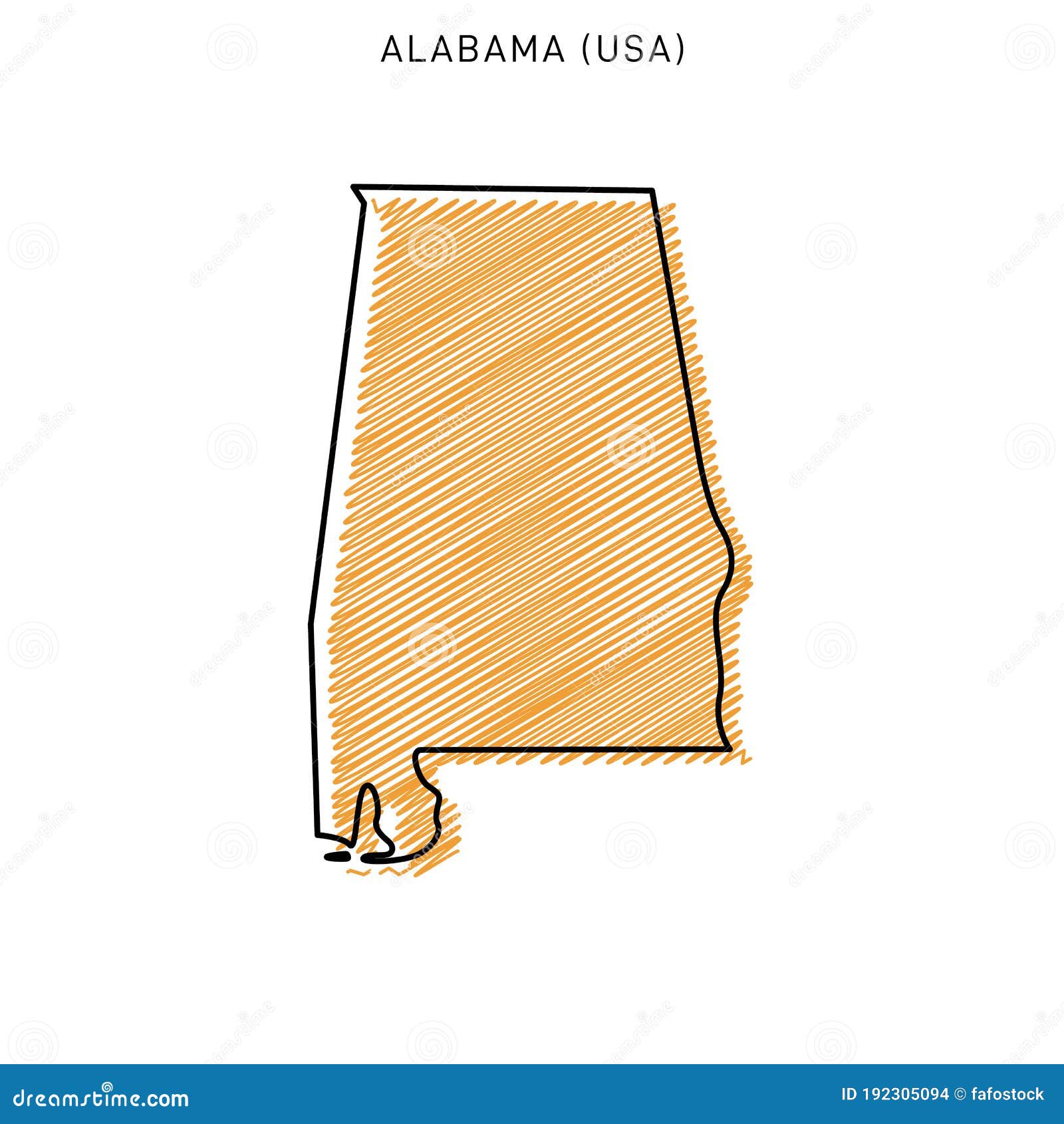 Alabama Vector State Map With Community Assistance And Activates ...