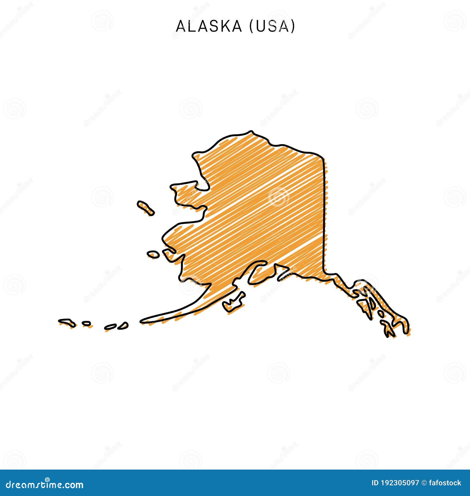 Scribble Map of Alaska Vector Design Template. Stock Vector - Illustration of nation, education ...