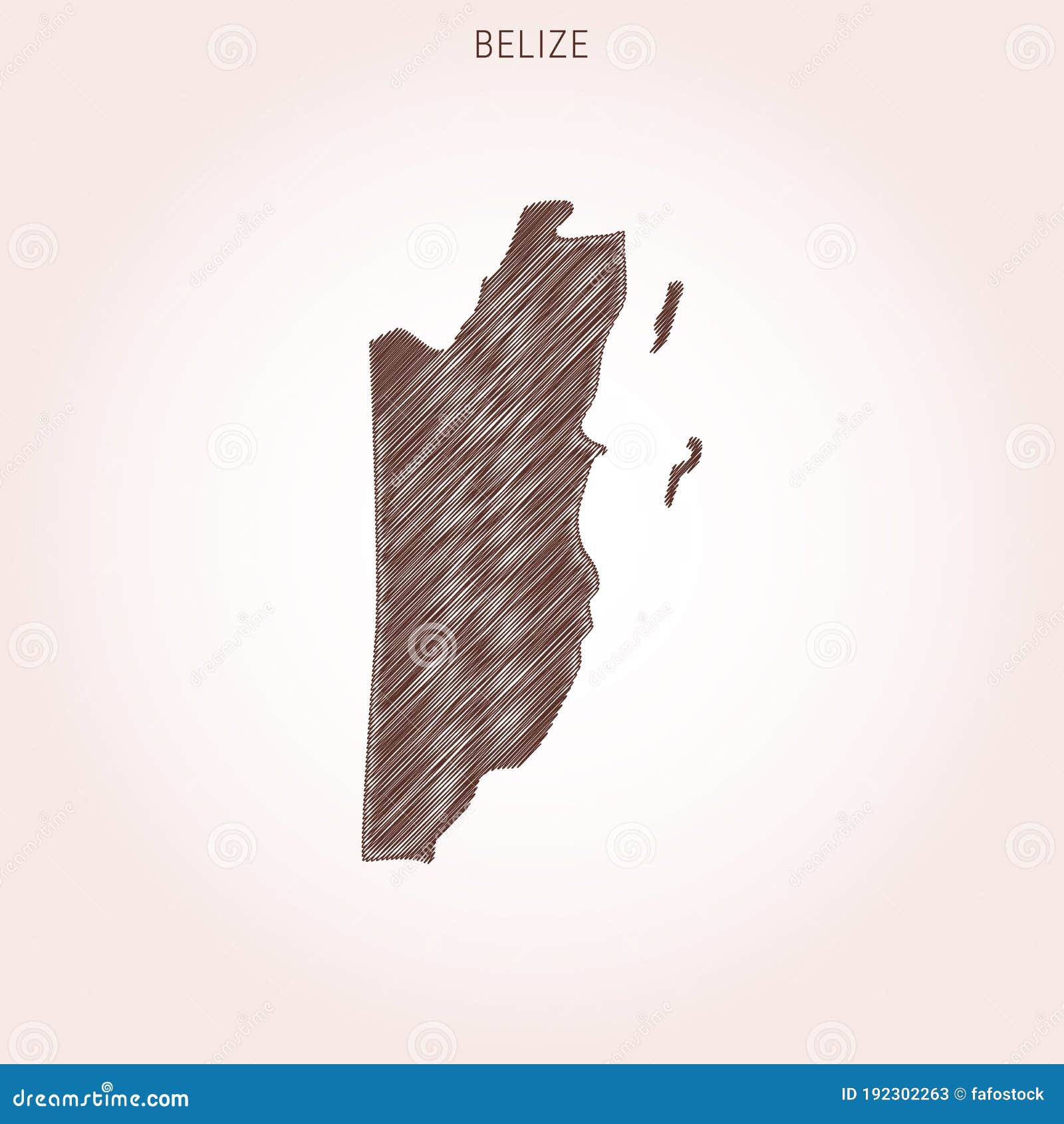 Scribble Map of Belize Design Template. Stock Vector - Illustration of ...