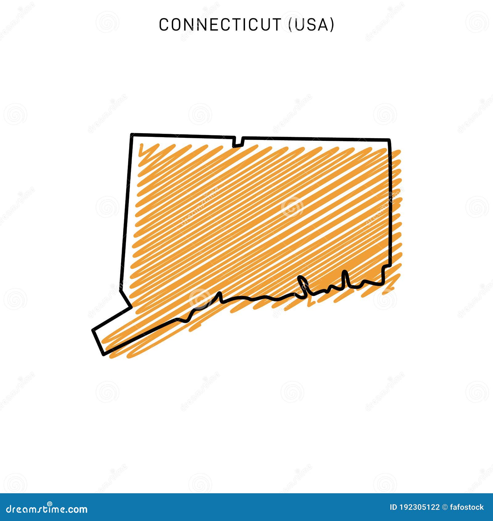 Scribble Map of Connecticut Vector Design Template. Stock Vector ...