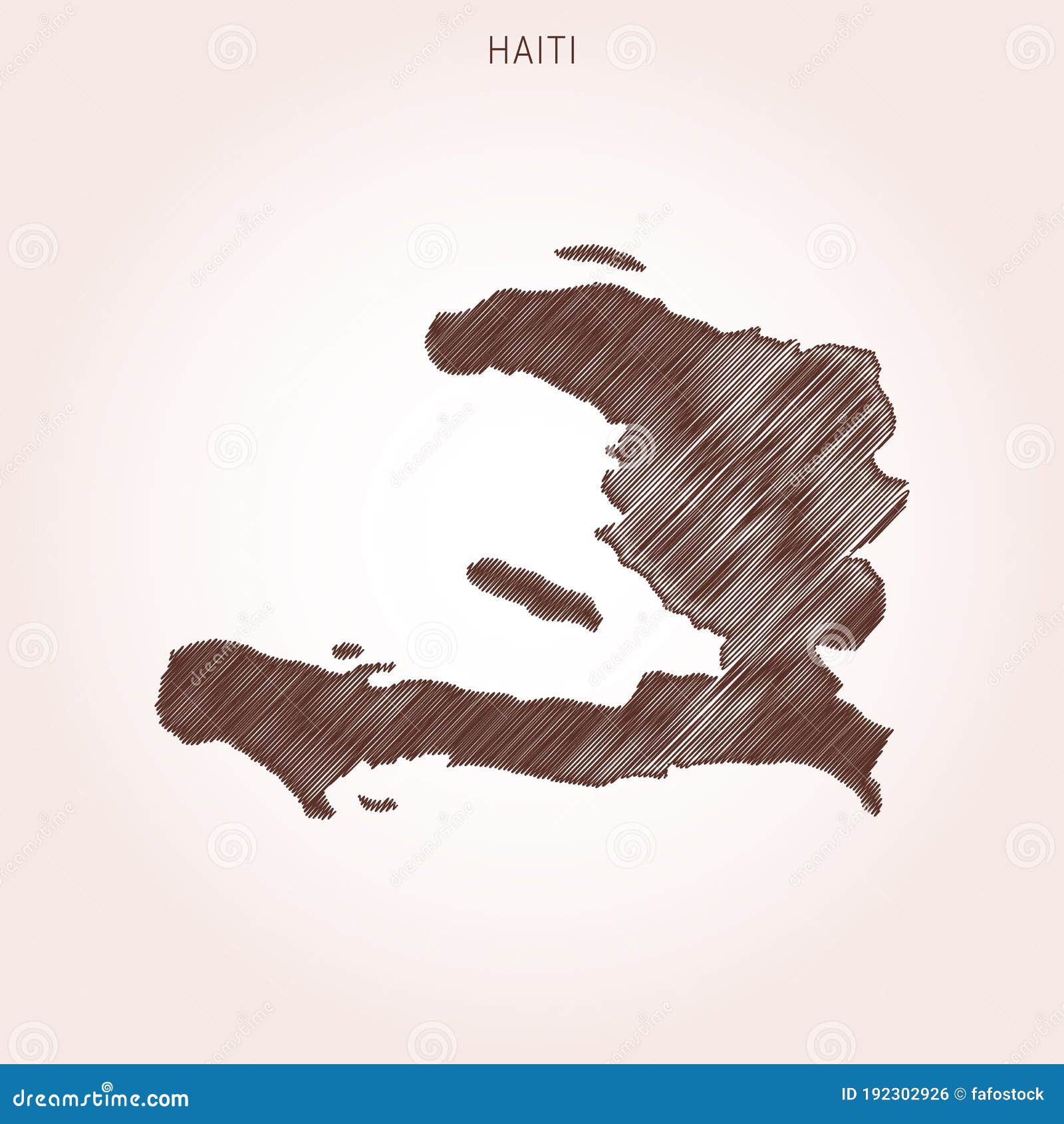 Haiti Vector Chalk Drawing Map Isolated On A White Background ...