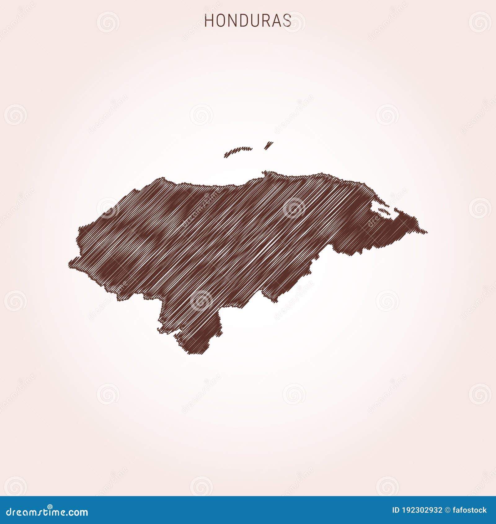 Scribble Map of Honduras Vector Design Template. Stock Vector ...