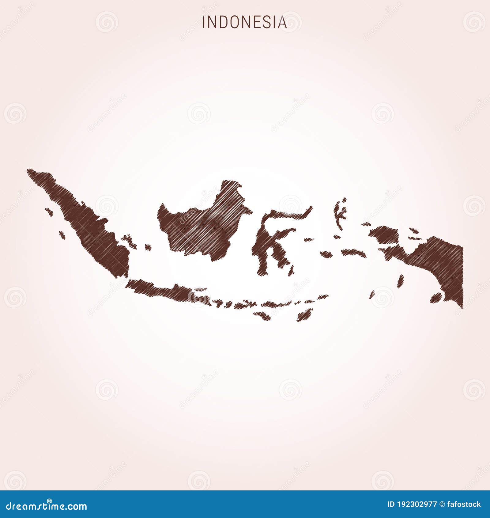 Scribble Map of Indonesia Vector Design Template. Stock Vector ...