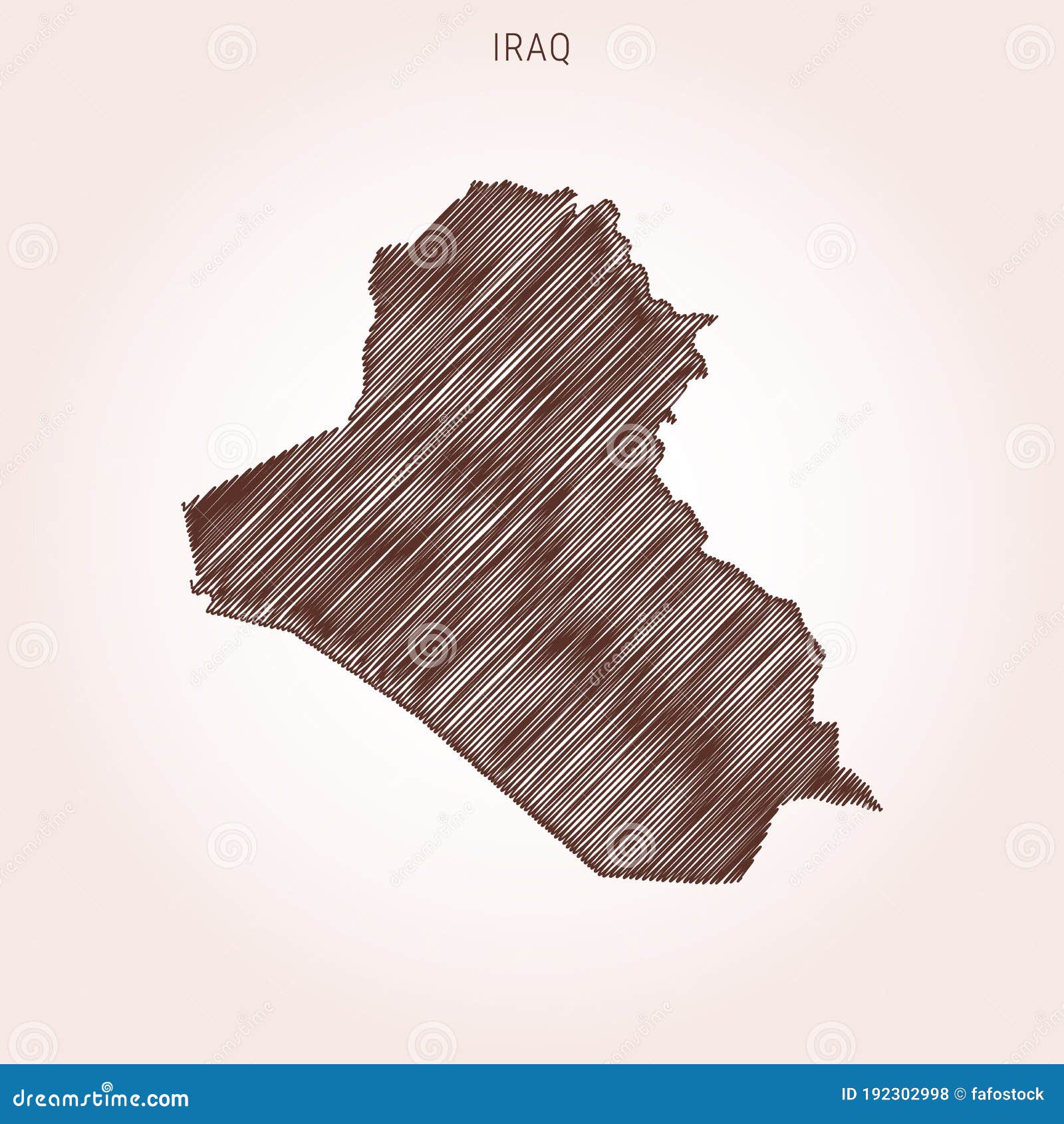 Iraq Vector Map Isolated On White Background. High-Detailed Black ...