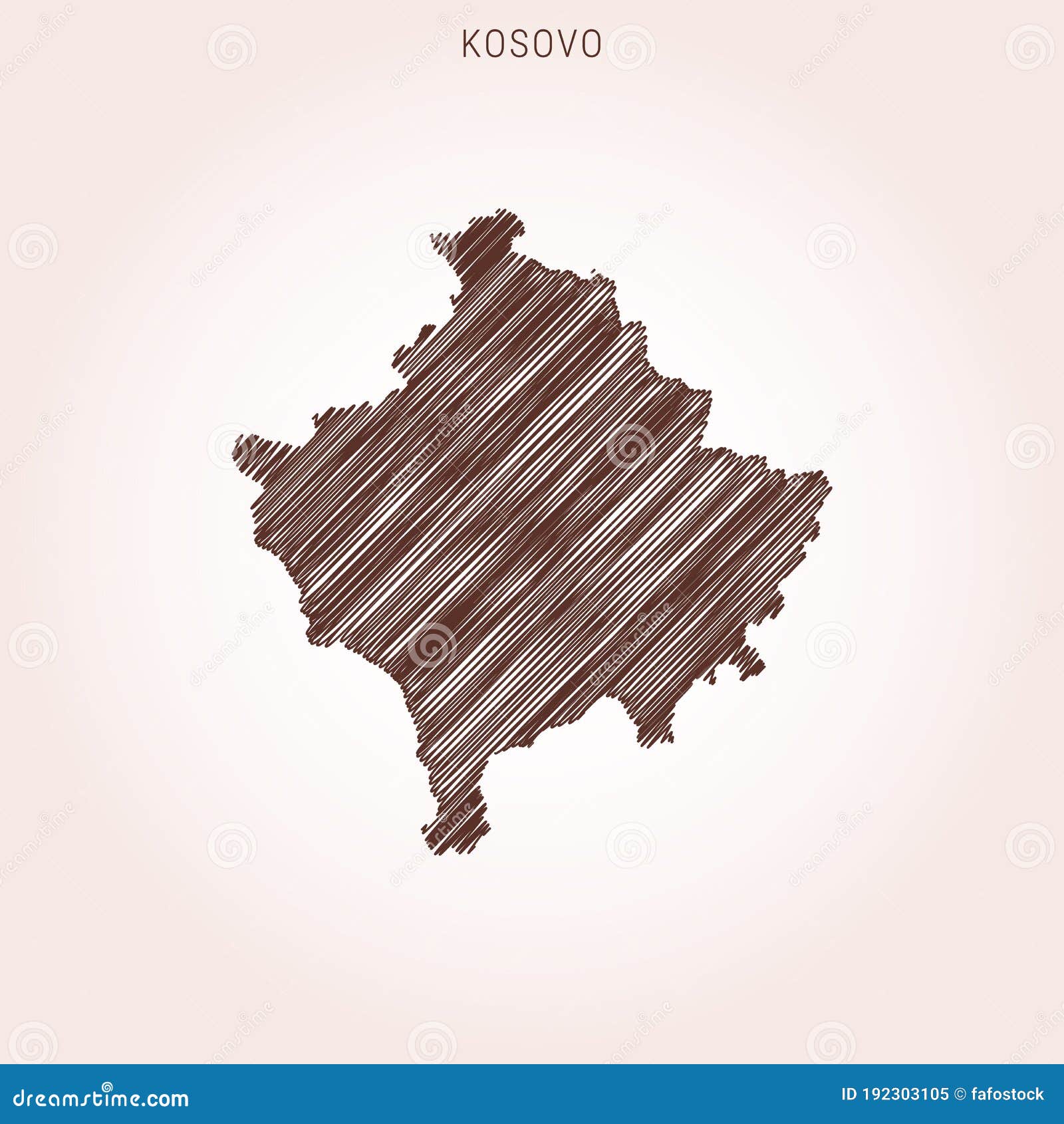 Scribble Map of Kosovo Vector Design Template. Stock Vector ...