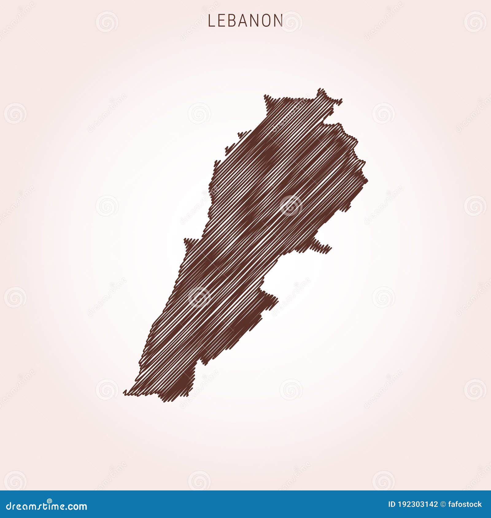 Scribble Map of Lebanon Vector Design Template. Stock Vector ...