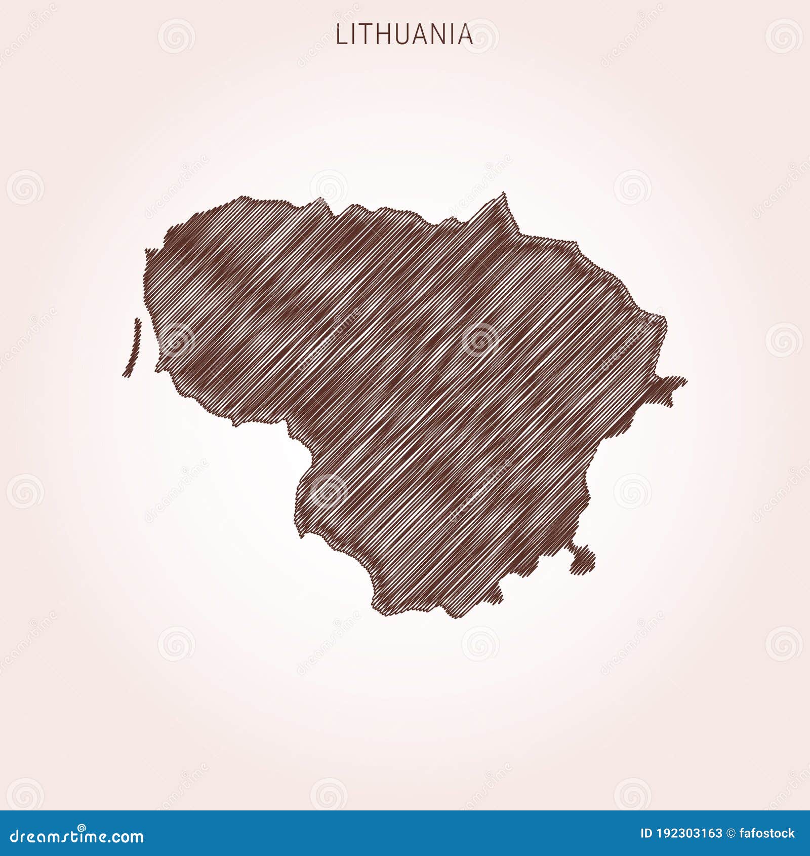 Scribble Map of Lithuania Vector Design Template. Stock Vector ...