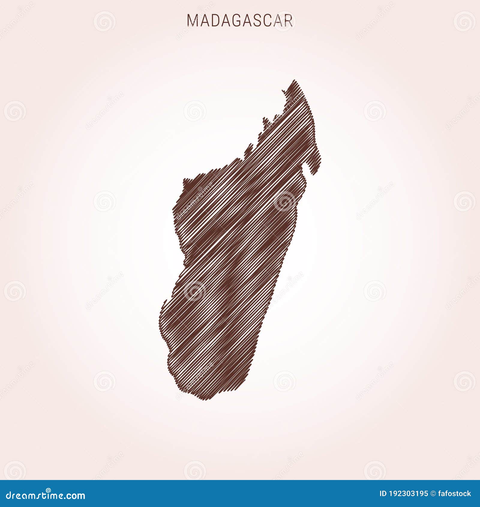 Madagascar Vector Map Isolated On White Background. High-Detailed Black ...