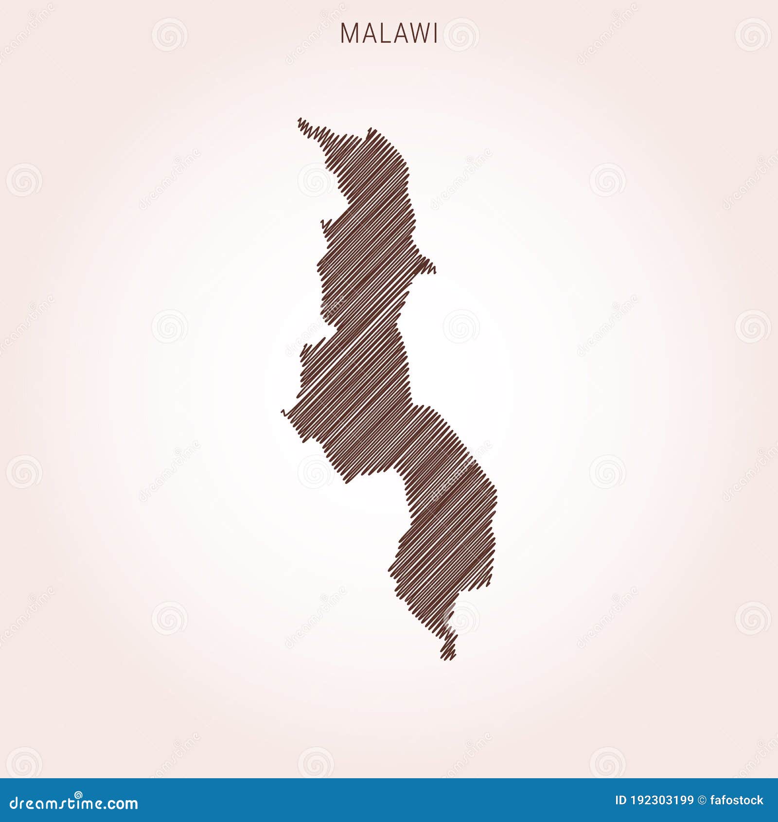 Malawi Vector Map Isolated On White Background. High-Detailed Black ...