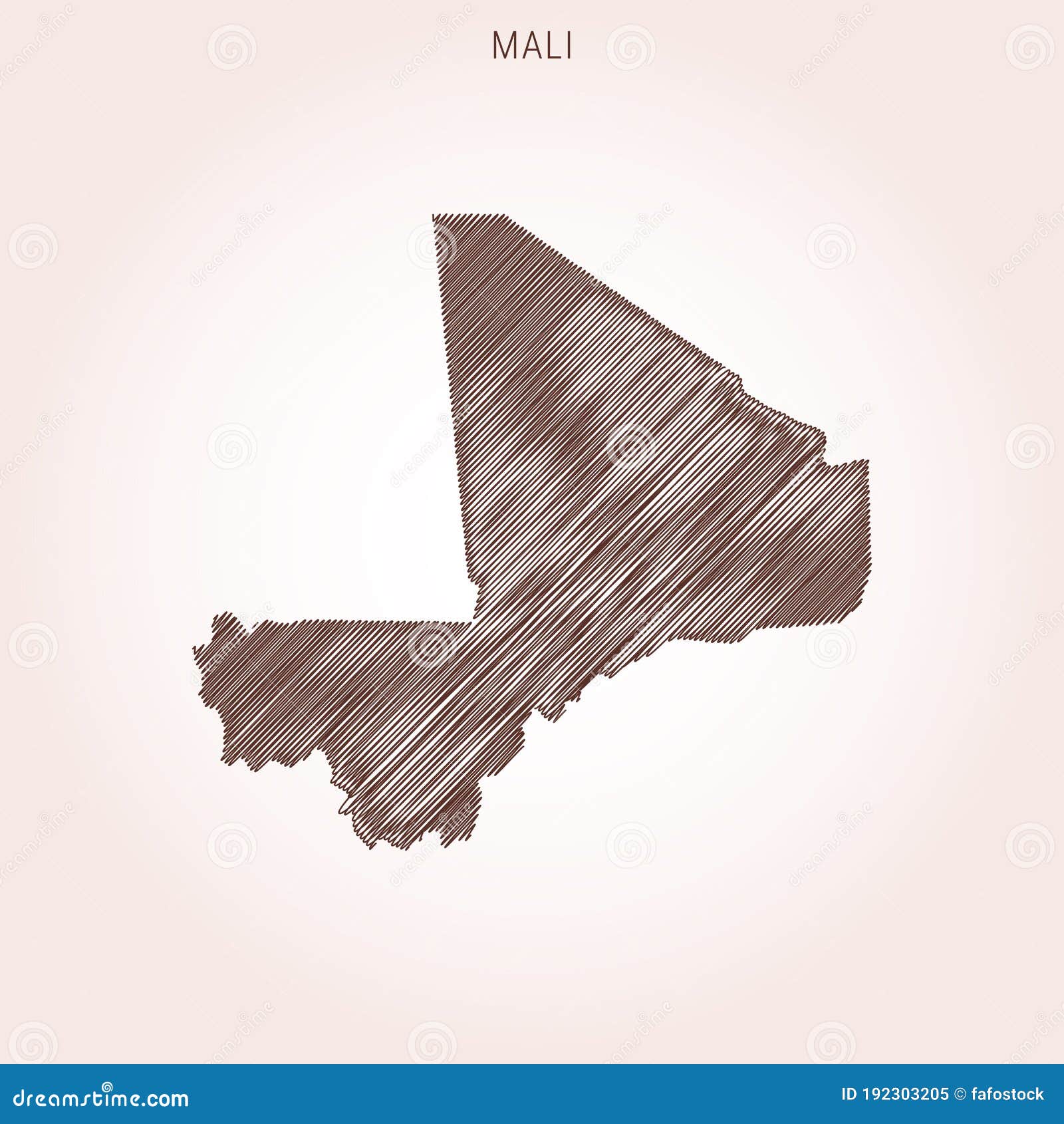 Mali Vector Map Isolated On White Background. High-Detailed Black ...