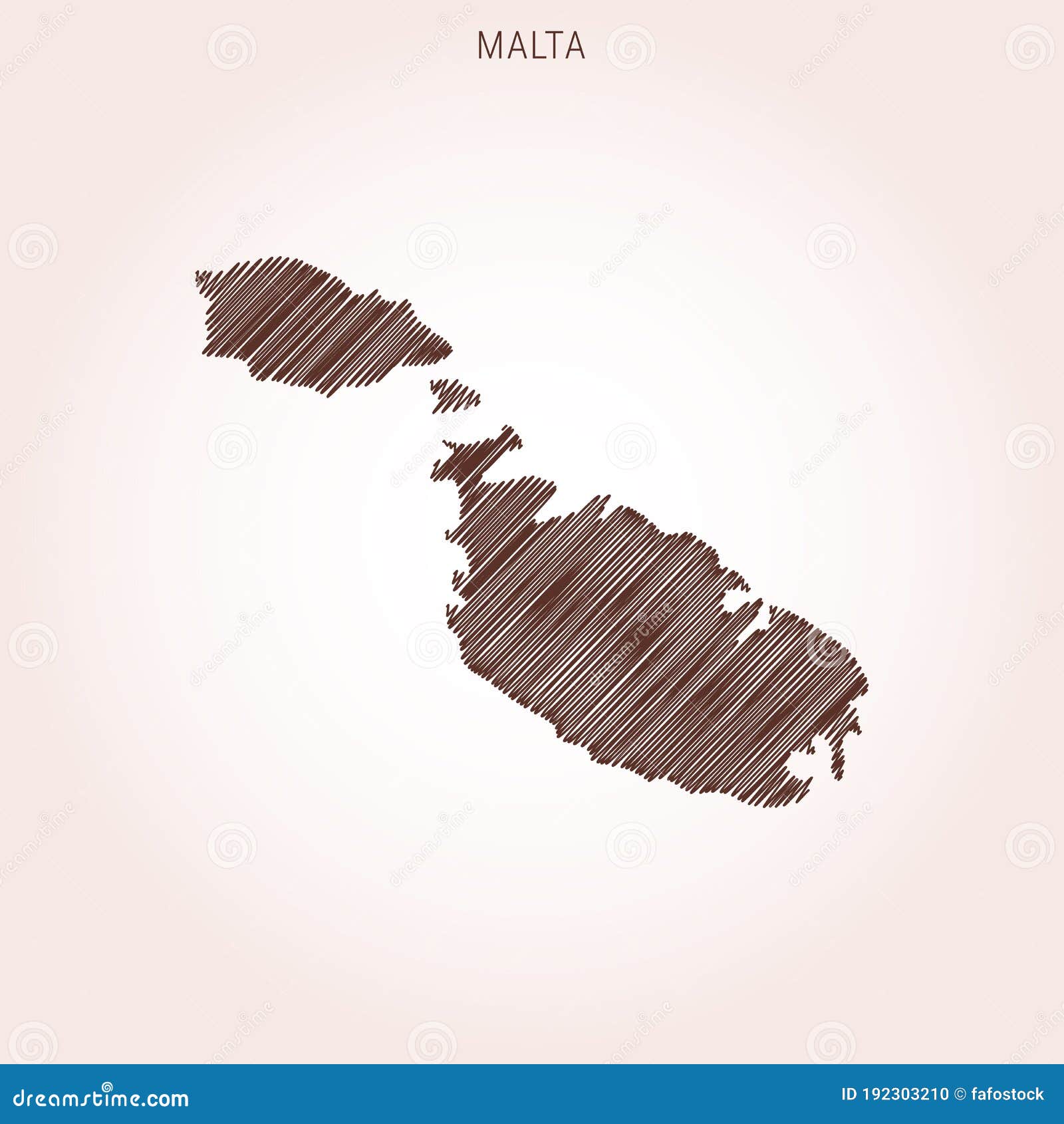 Scribble Map of Malta Vector Design Template. Stock Vector ...
