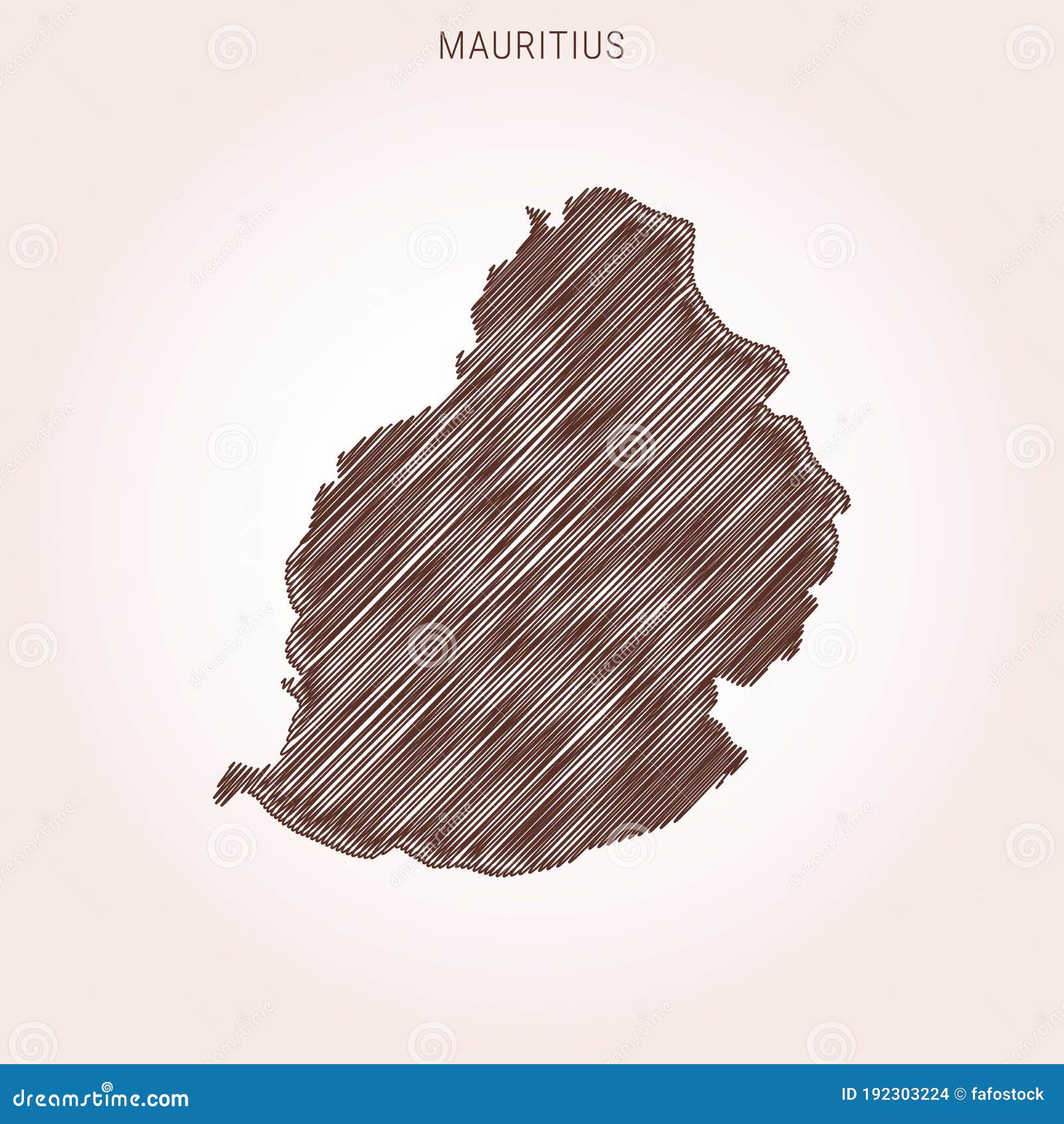 Mauritius Vector Map Isolated On White Background. High-Detailed Black ...
