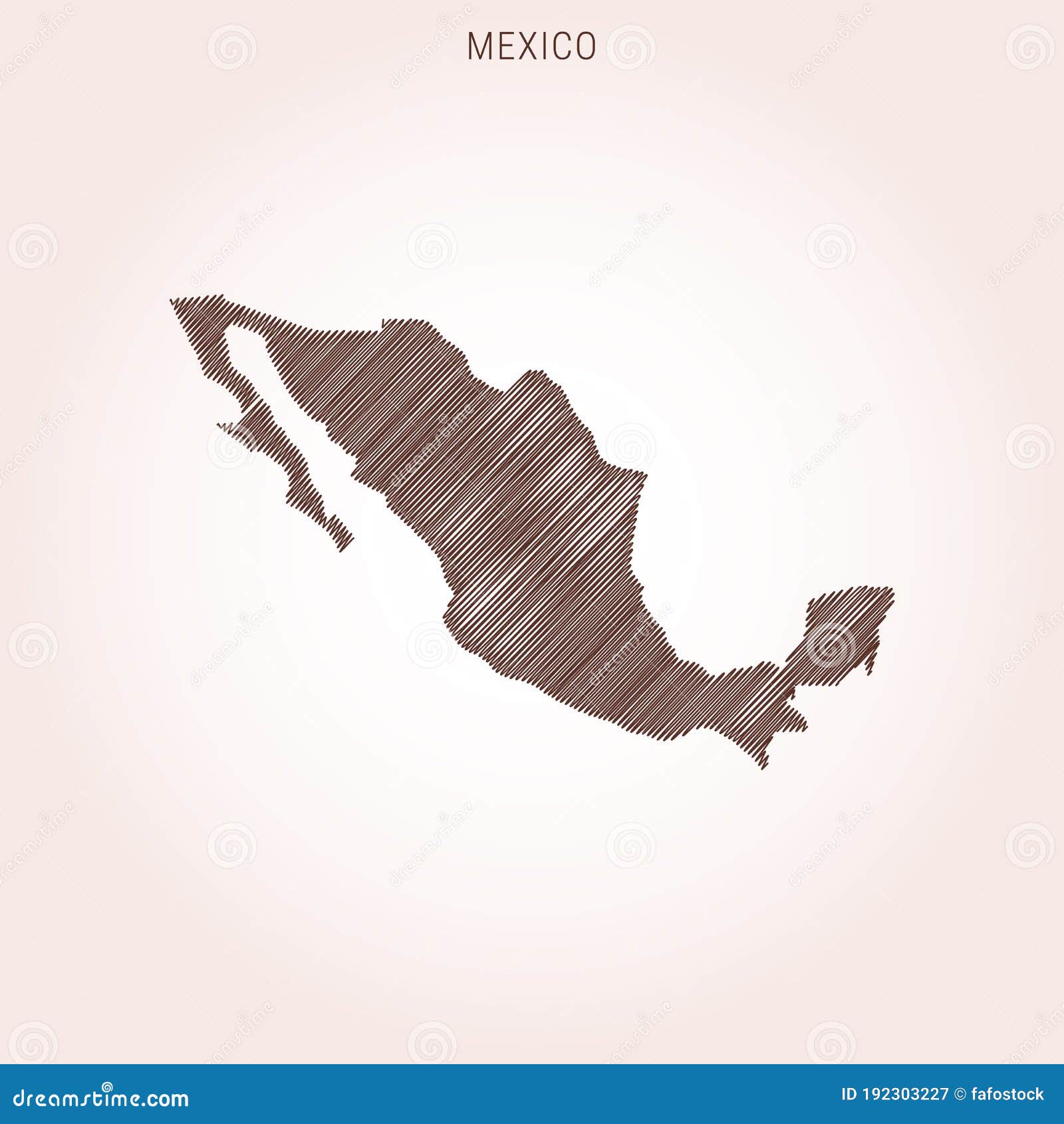 Scribble Map of Mexico Vector Design Template. Stock Vector ...