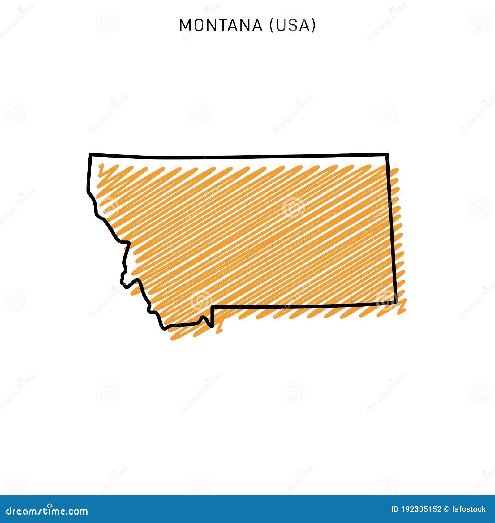 Montana Vector Map Isolated On White Background. High Detailed ...