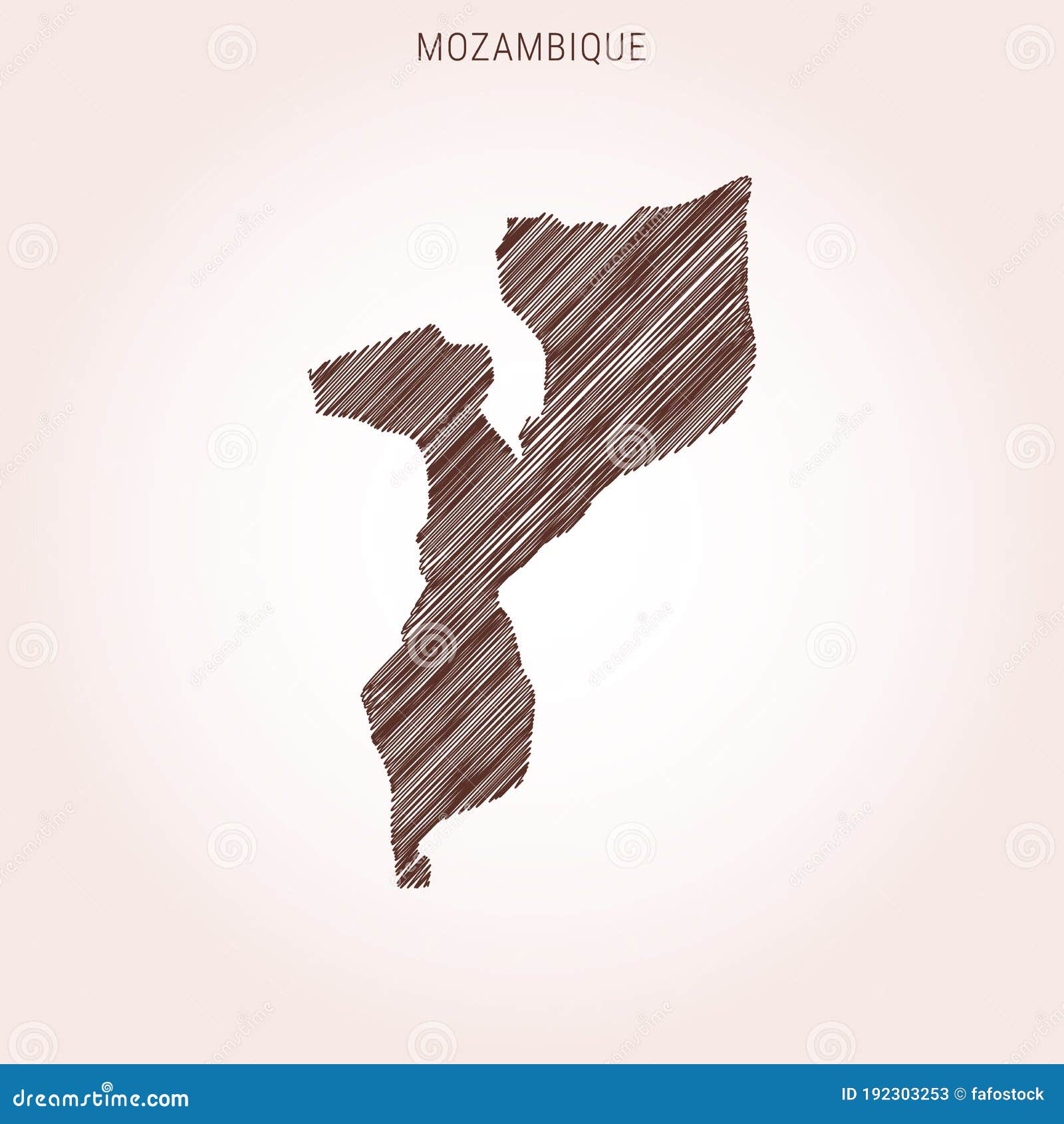 Scribble Map of Mozambique Vector Design Template. Stock Vector - Illustration of multimedia ...