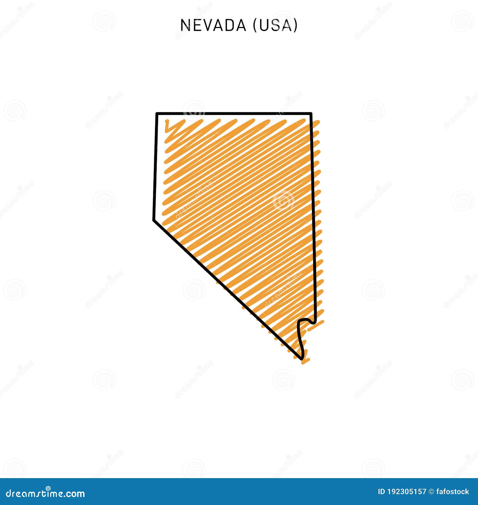 Scribble Map of Nevada Vector Design Template. Stock Vector - Illustration of logo, office ...