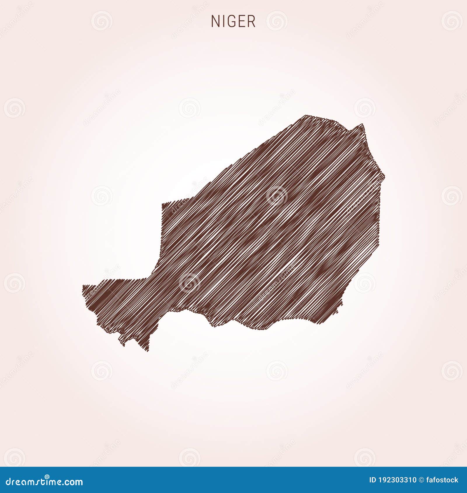 Niger Vector Map Isolated On White Background. High-Detailed Black ...