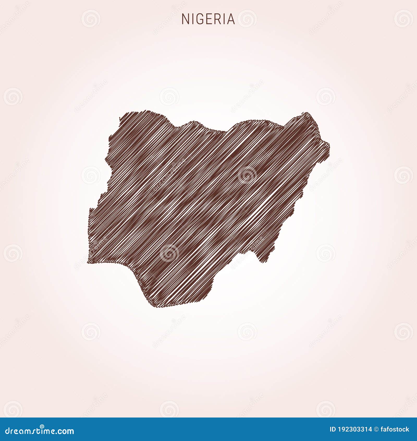 Scribble Map of Nigeria Vector Design Template. Stock Vector ...