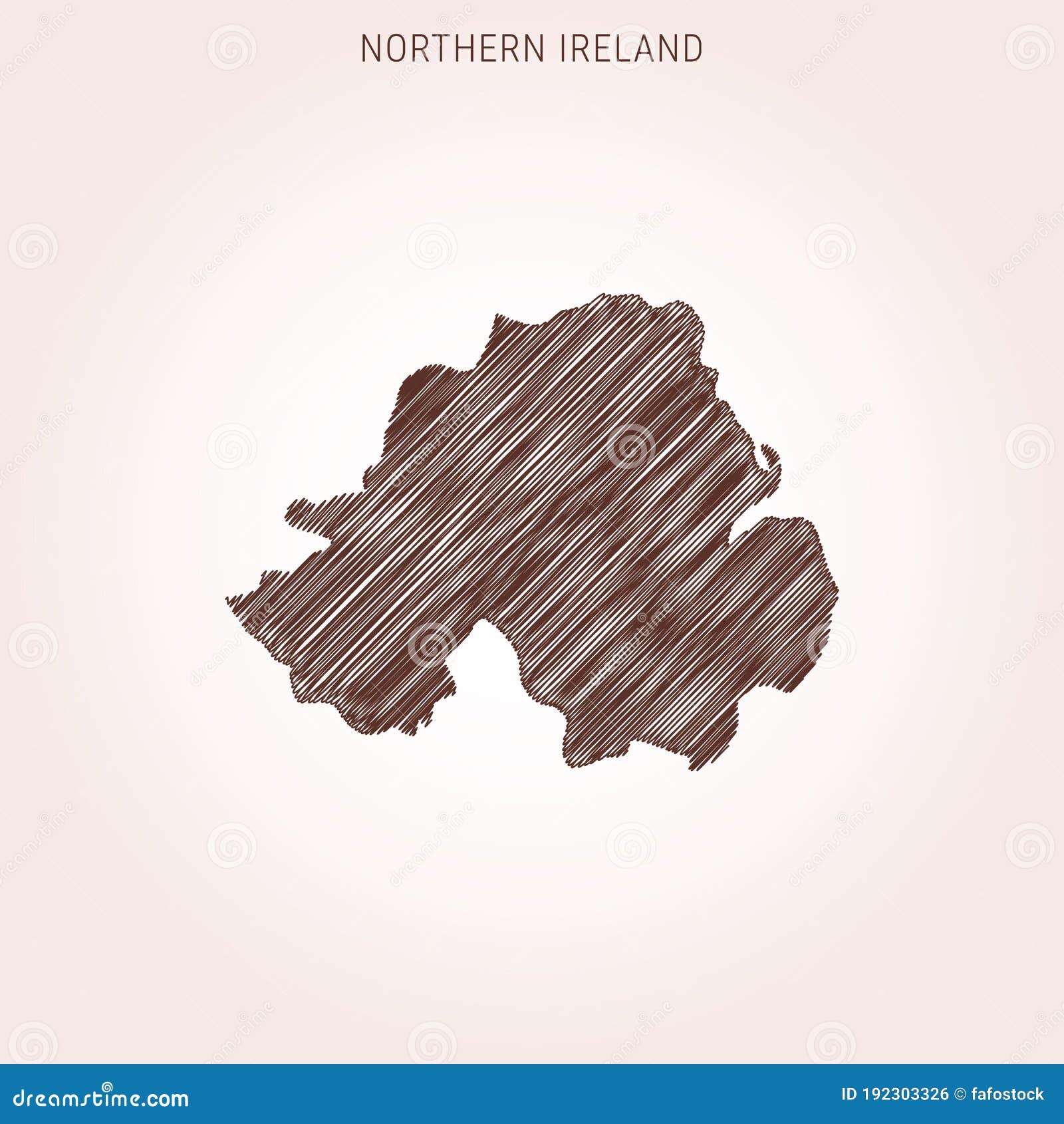 Scribble Map of Northern Ireland Vector Design Template. Stock Vector ...