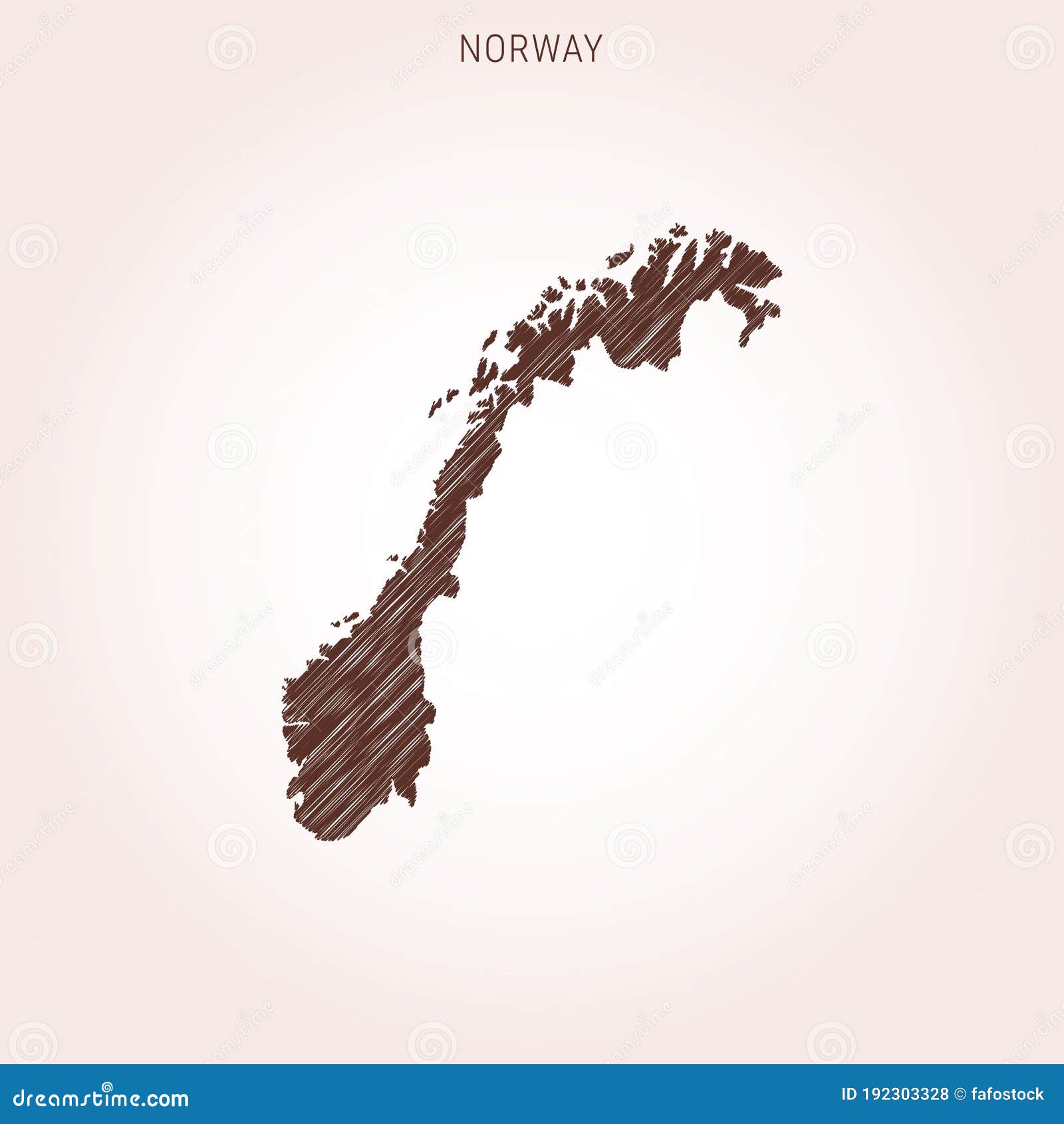 Scribble Map of Norway Vector Design Template. Stock Vector ...