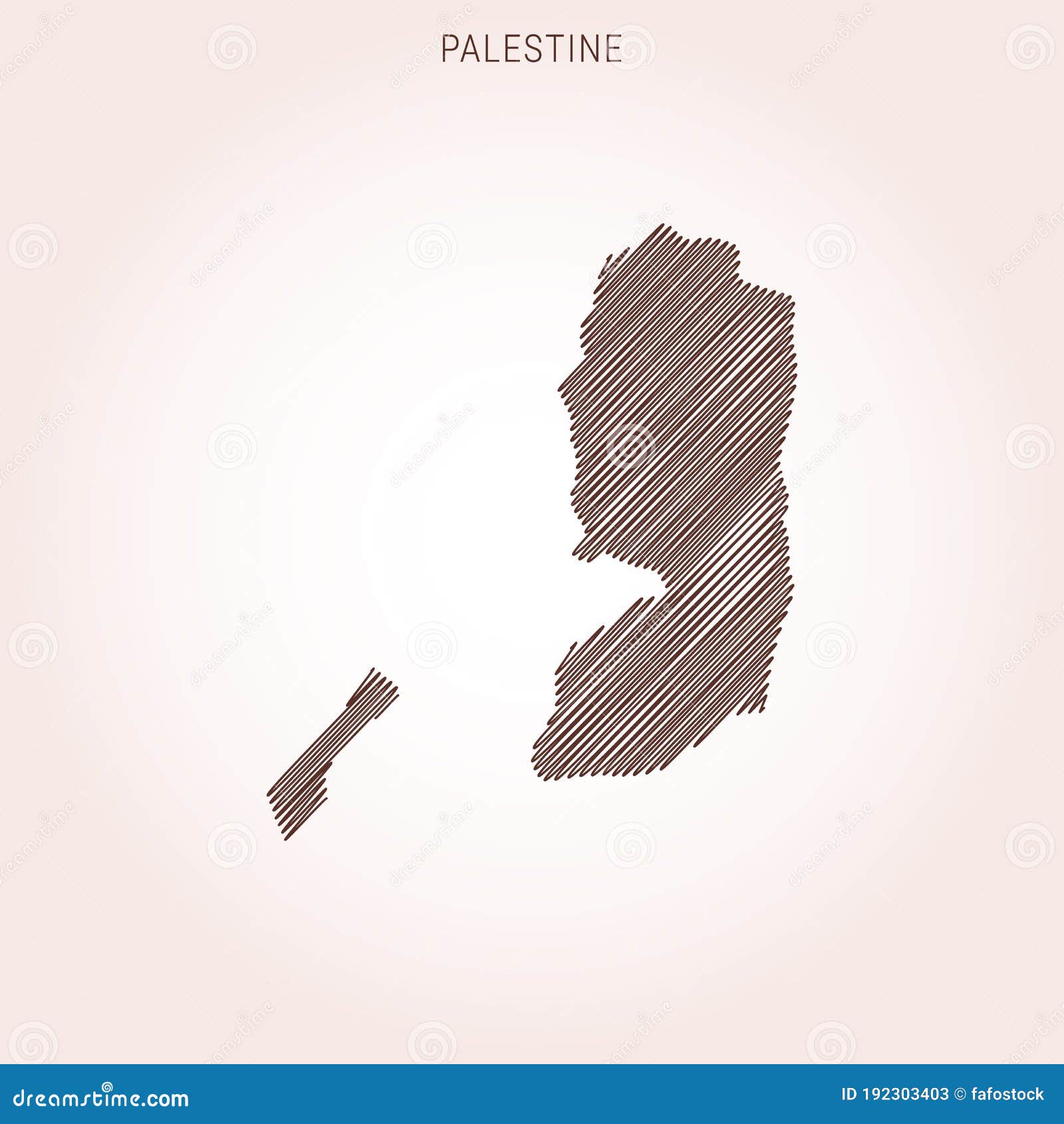 Palestine Map Design With 3D Style. Blue Palestine Map And National ...