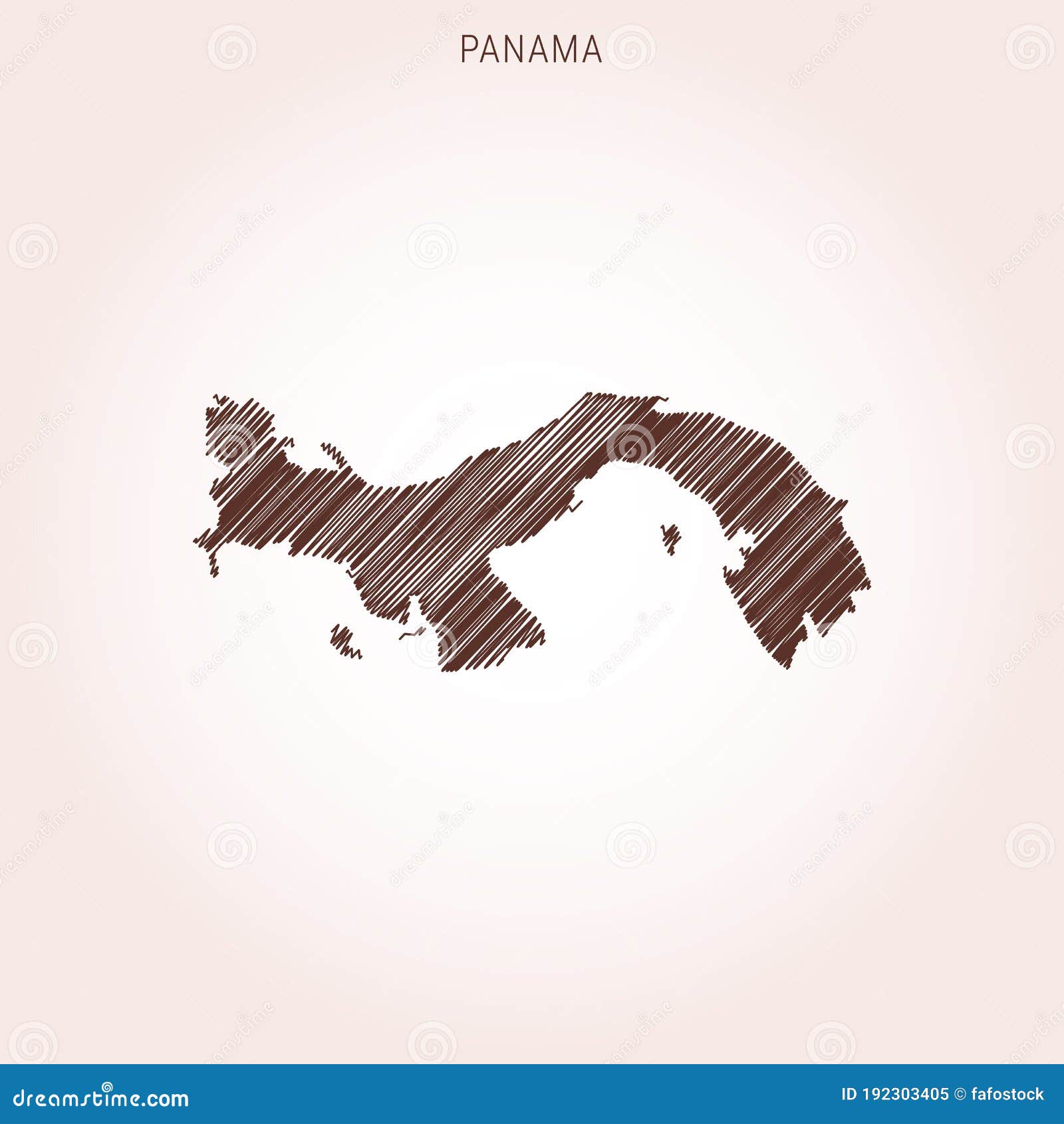 Scribble Map of Panama Vector Design Template. Stock Vector ...