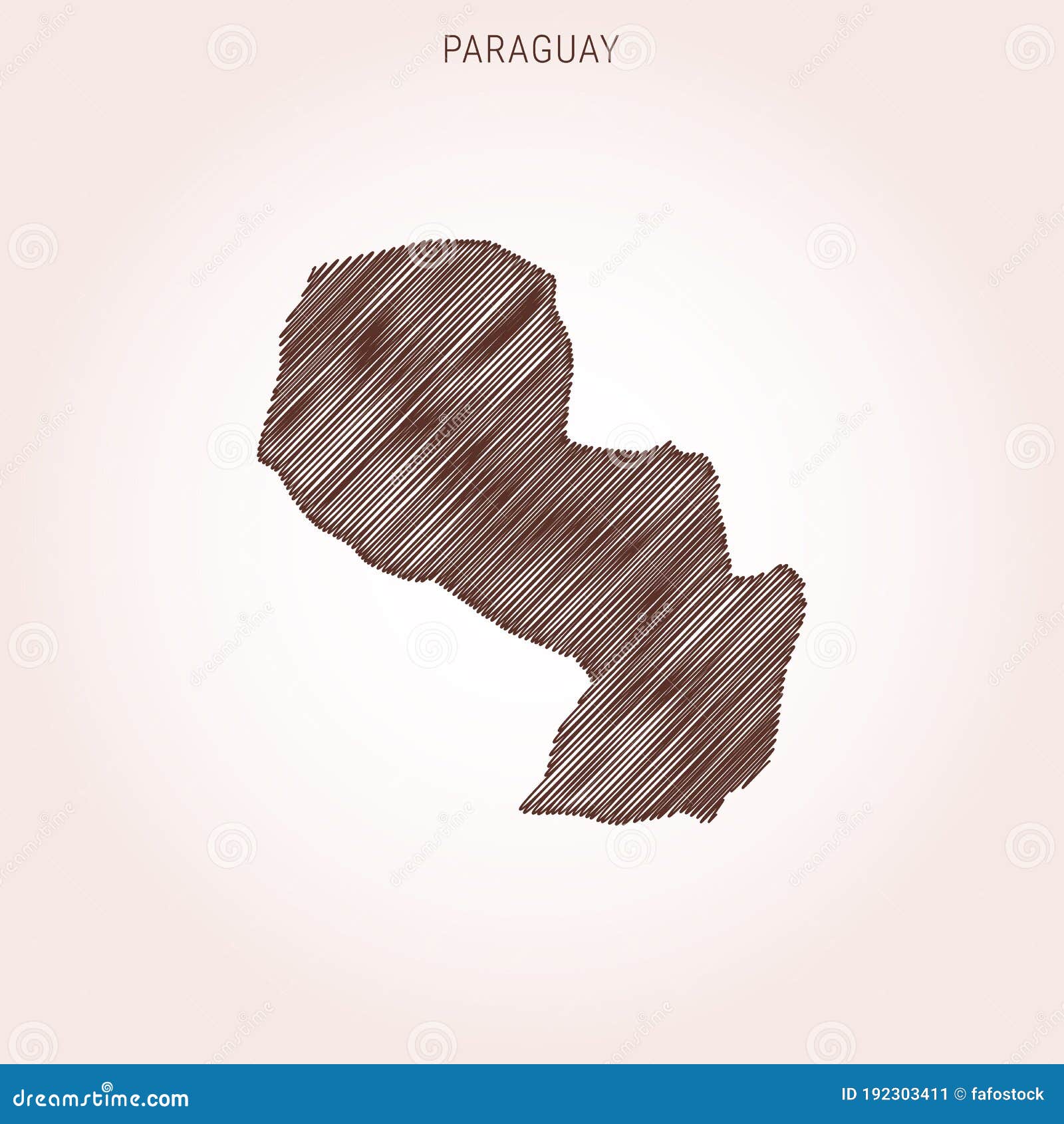 Scribble Map of Paraguay Vector Design Template. Stock Vector ...